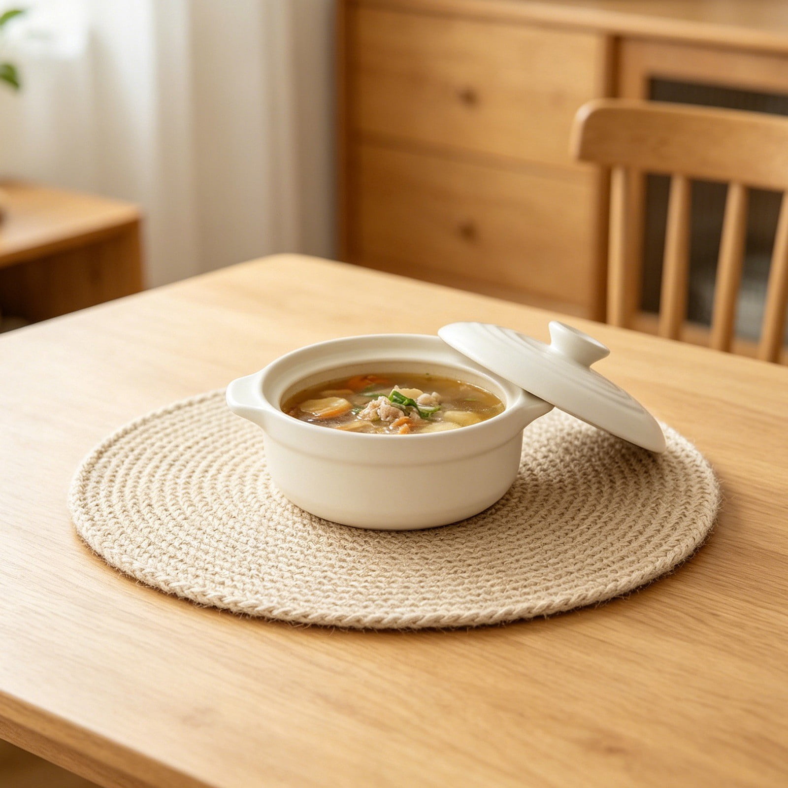 3PCS Woven Placemats, 13" Round Boho Hand-Woven Linen Placemats ...