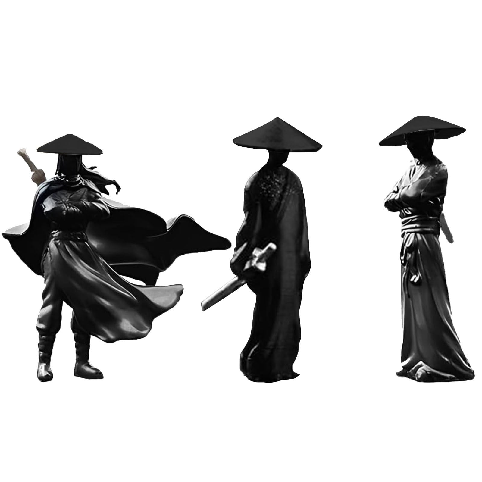 3PCS Youxia, 1.2 Inches Mini Samurai Action Figure, Chinese Swordman ...