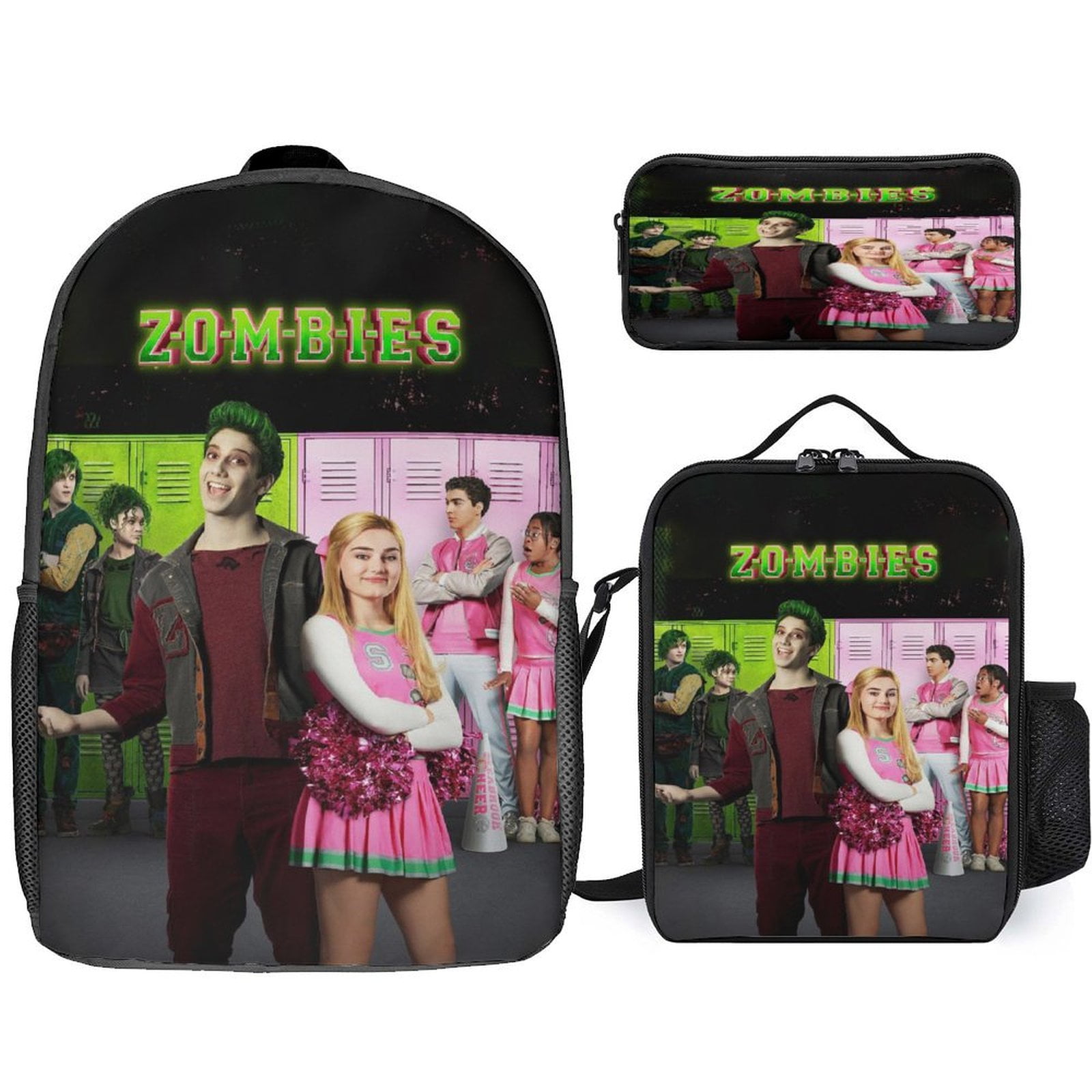 3PCS Zombie Character Backpack Set Large Capacity Bookpacks With Lunch ...