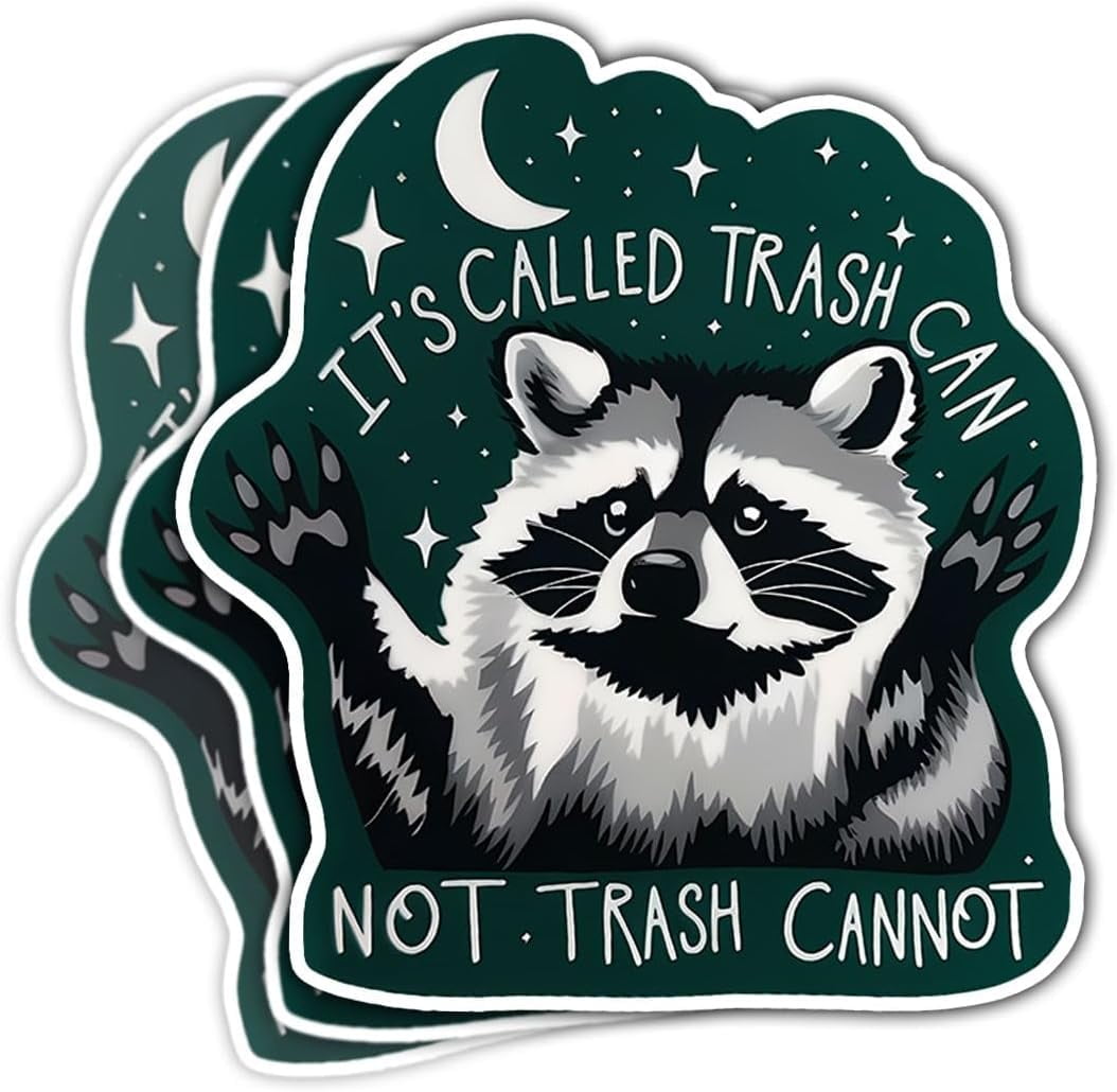 (3PCs) It's Called Trash Can Not Trash Cannot Sticker, Racoon Sticker ...
