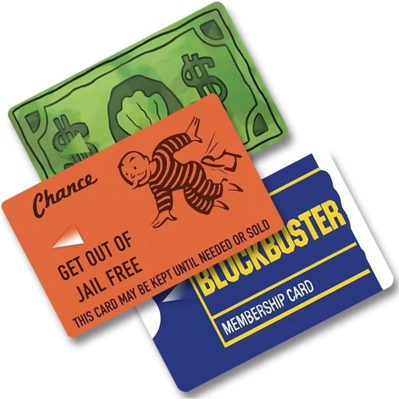 3PCs Credit Card Skin, Debit Card Skin, Sea Bucks, Get Out of Jail Free ...