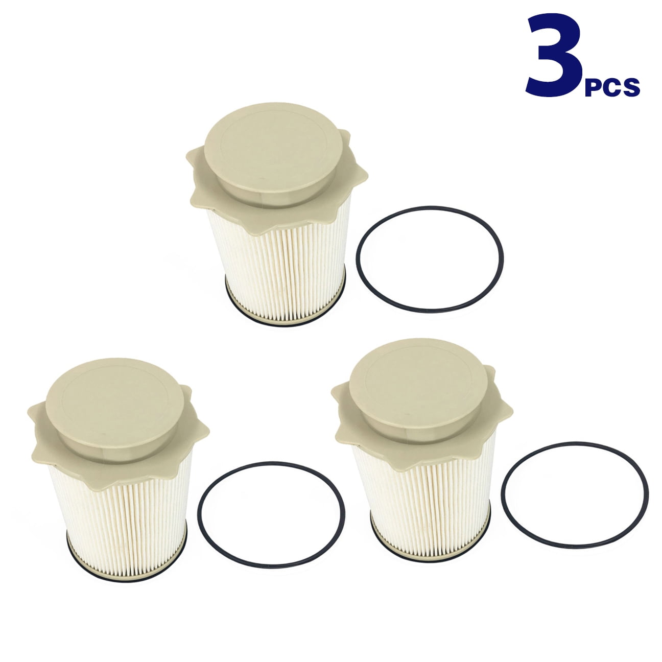 3PCs of Diesel Fuel Filter W/ O-Ring Compatible with 2011-2016 Ram 2500 ...