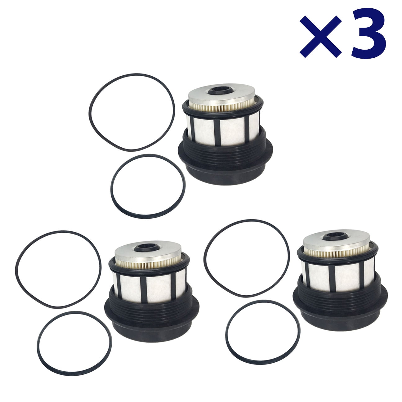 3PCs of Fuel Filter W/ Cap Compatible with 1999-2003 Ford Excursion F ...