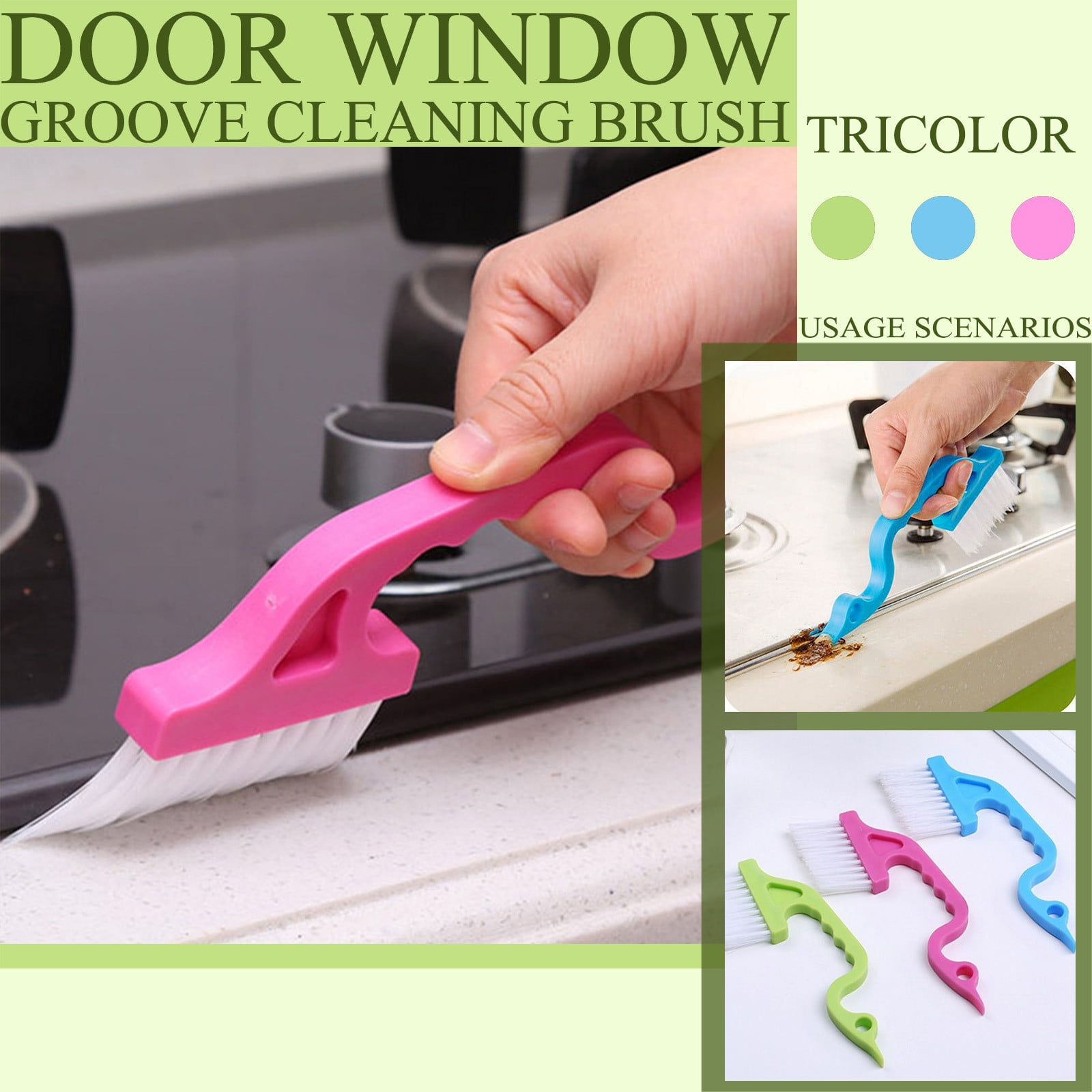 3PCs Kitchen Shutter Hand-held Cleaning Brushes Tool Soft Brush for ...