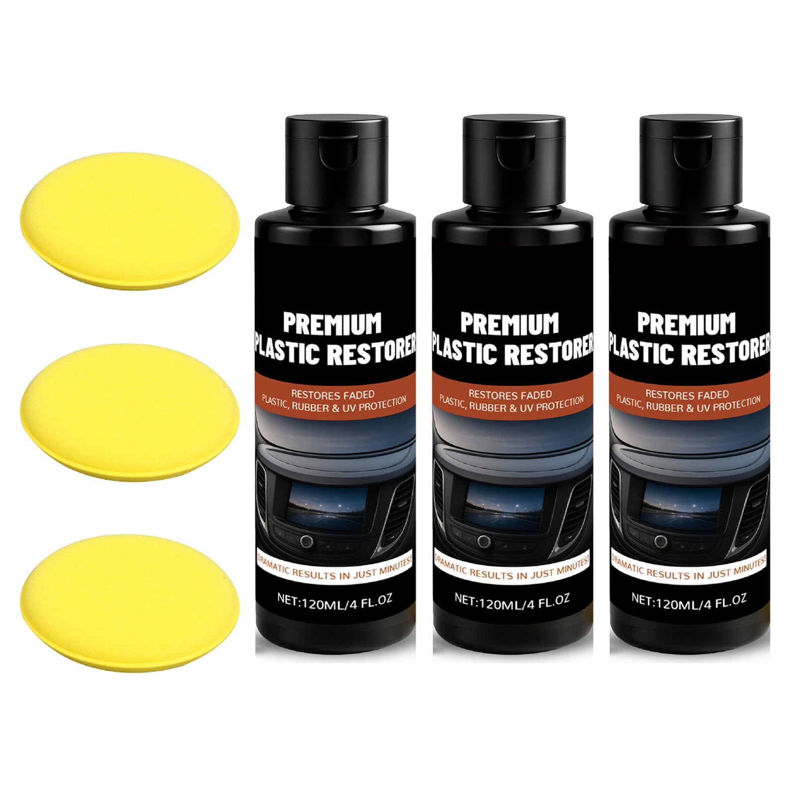 3PCs Plastic Renewal Treatments Formulas Prevents Fading Restores ...