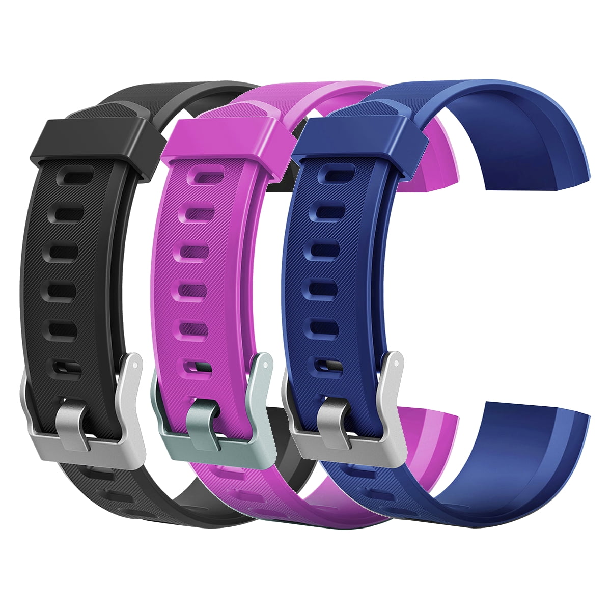 3PCs Watch Straps - Men&Women Silicone Quick Release Soft Rubber ...