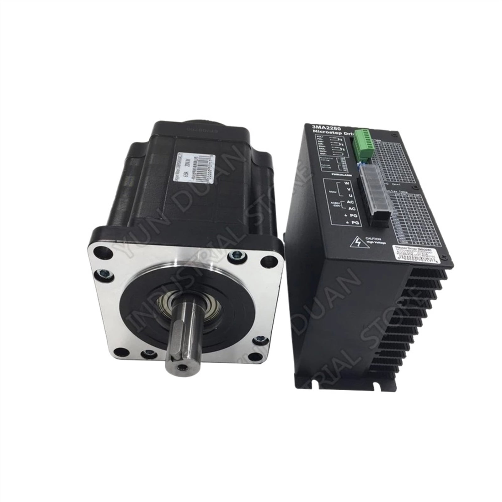 3PH NEMA52 6A 130mm Stepper Motor Driver Kit Microstep With Cooling Fan 32 DSP AC80-220 110 ...