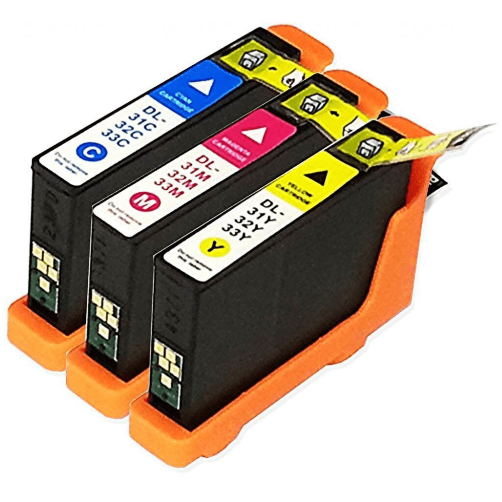3PK CMY Ink Cartridge for Dell 31 32 33 34 - Fits Dell V525w V725w ...