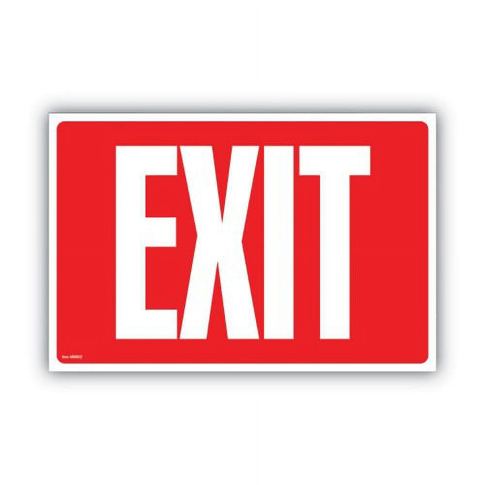 3PK COSCO Glow-in-the-Dark Safety Sign, Exit, 12 x 8, Red (098052 ...