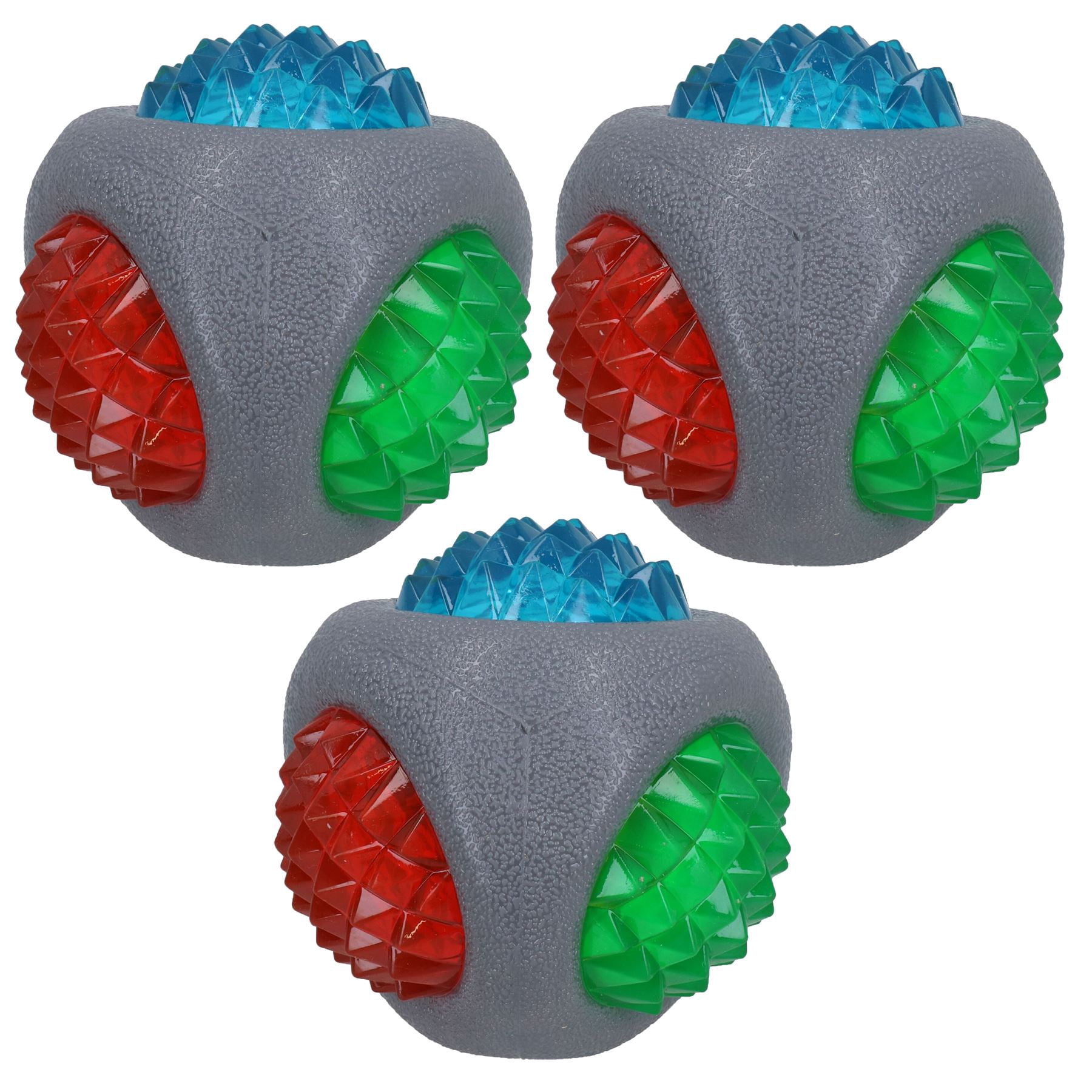 3PK Dog Puppy Catch and Flash Ball for Dogs Perfect For Low Light Dog ...