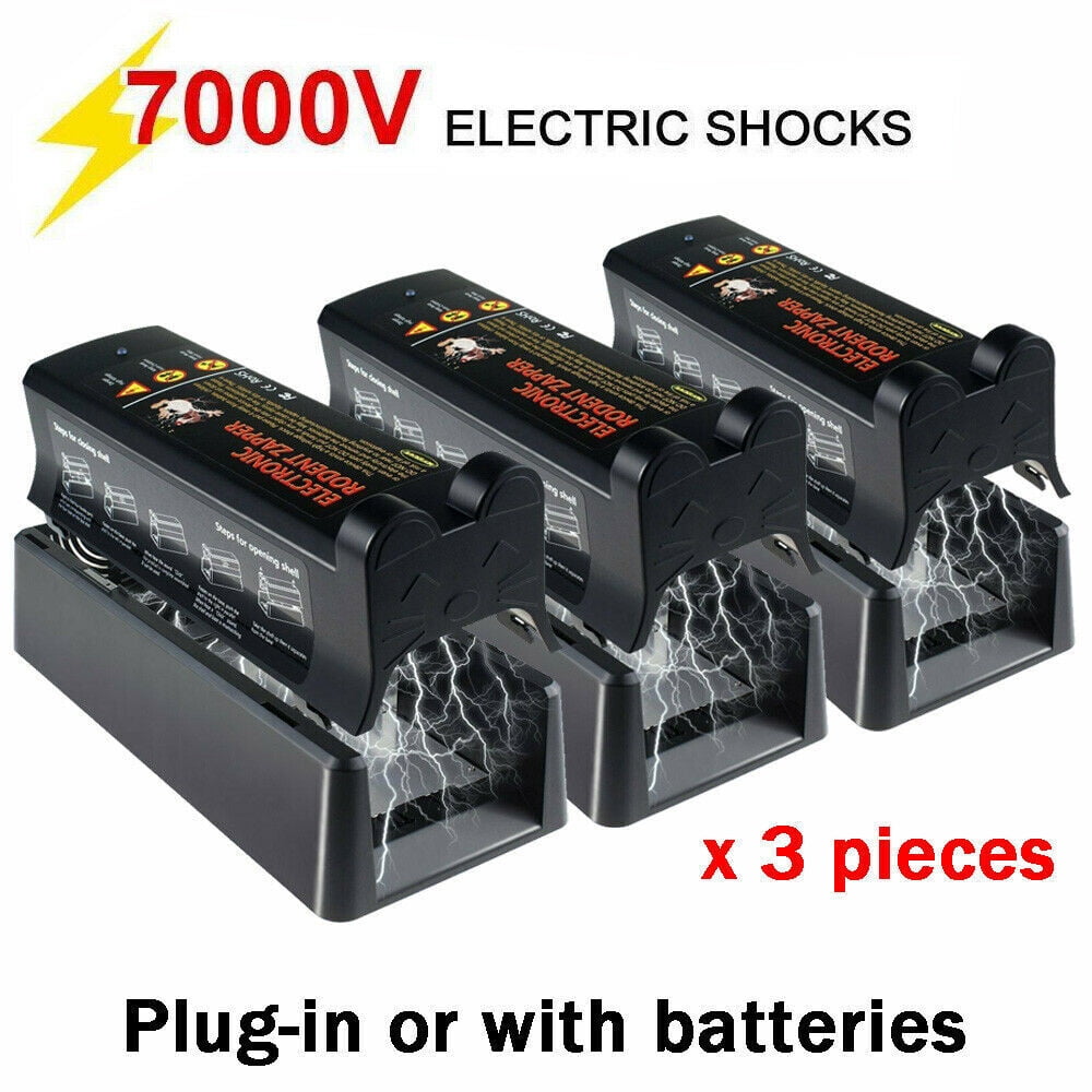 3PK Electronic Mouse Trap Victor Control Rat Killer Pest Electric ...