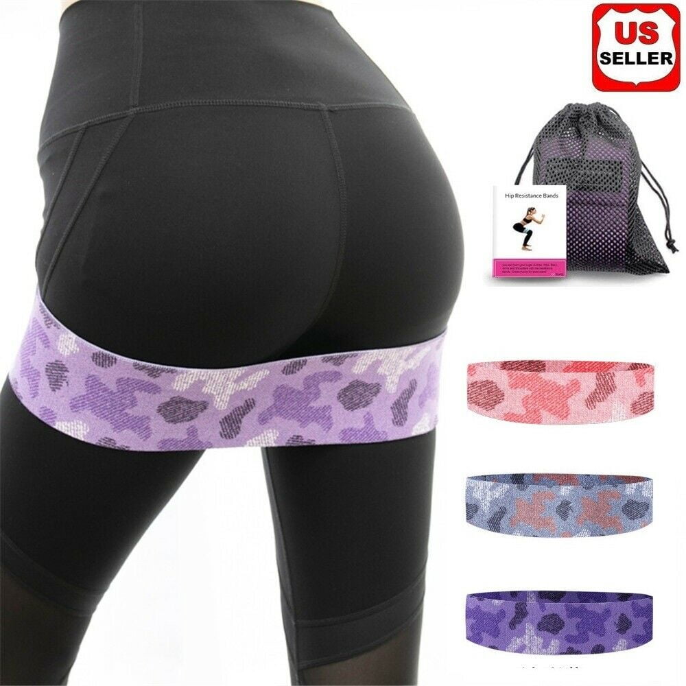 3PK Fabric Resistance Bands Non-Slip Thick&Wide Booty Hip Workout ...