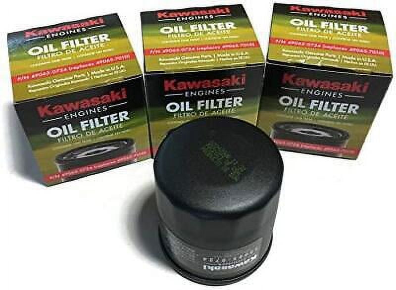 3 Pack Genuine Kawasaki 49065-0724, 49065-7010 Oil Filter with Anti ...