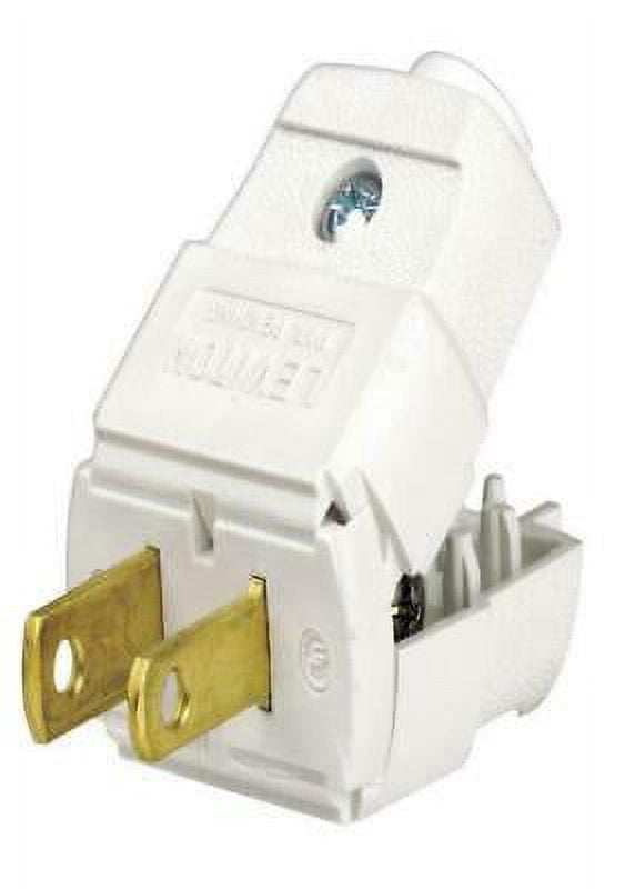 3PK Leviton 036-00101-2WP Polarized Light Duty 2-Wire Plug, 15Amp ...