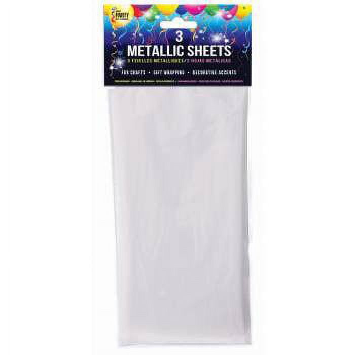 3PK METALLIC SHEETS-WHITE 12 PACK - Walmart.com