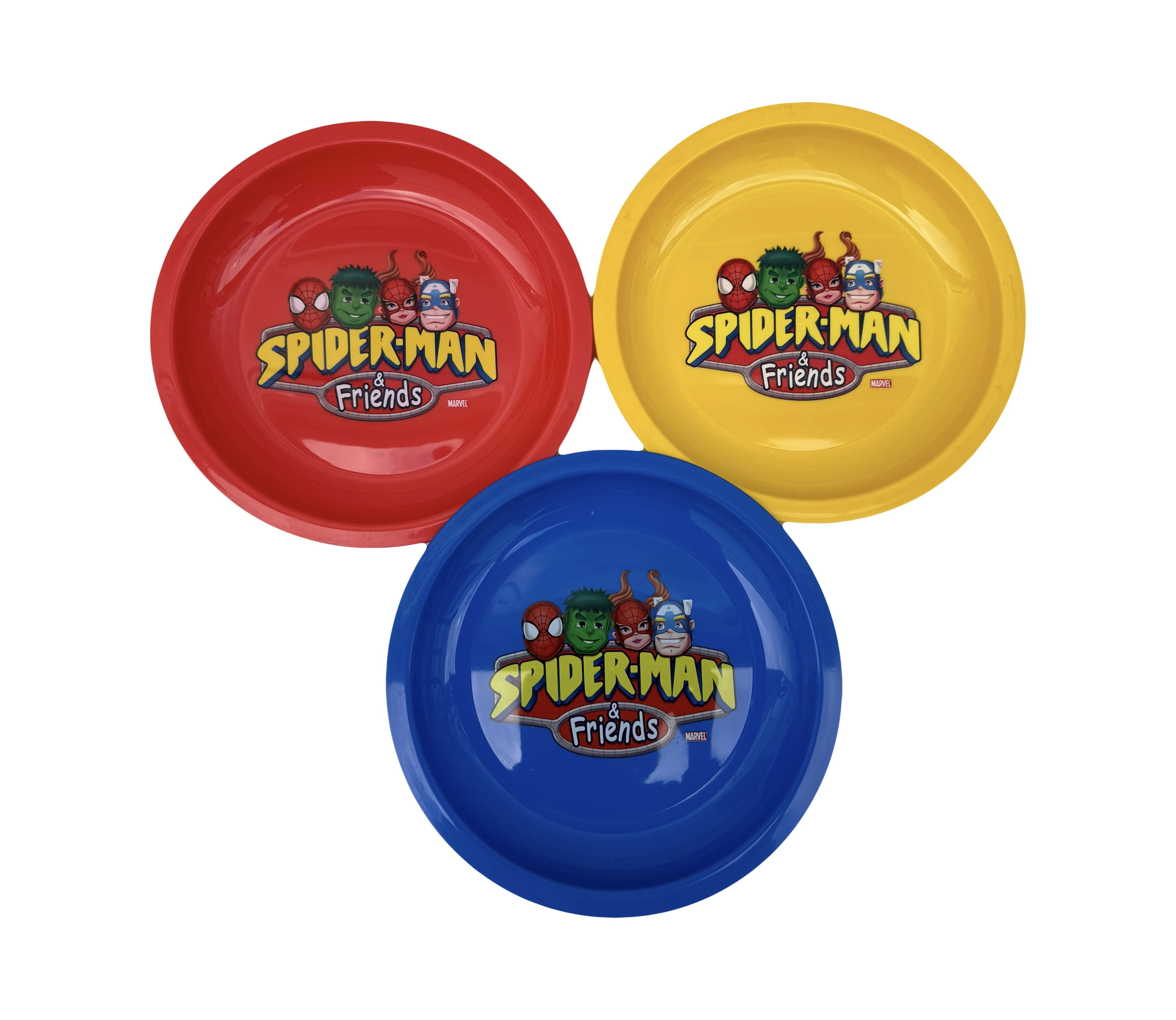 3PK Marvel Spiderman & Friends Snack Plates - Walmart.com