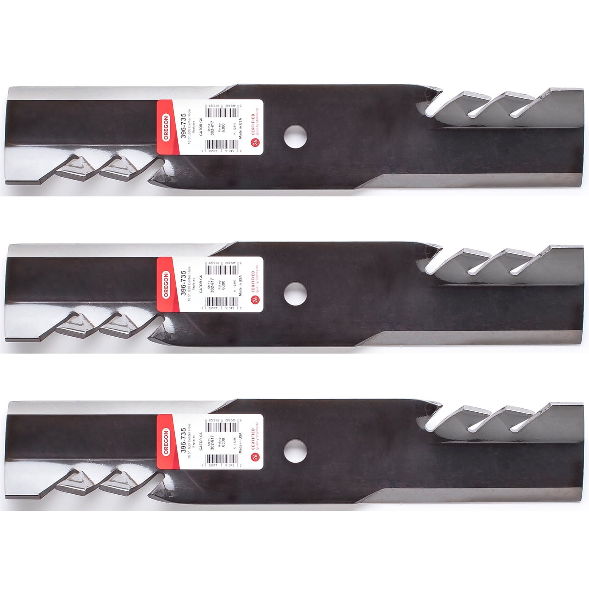 3PK Oregon 396-735 G6 Gator Blades for 48" Toro 107-3192, 107-3193, 107 ...