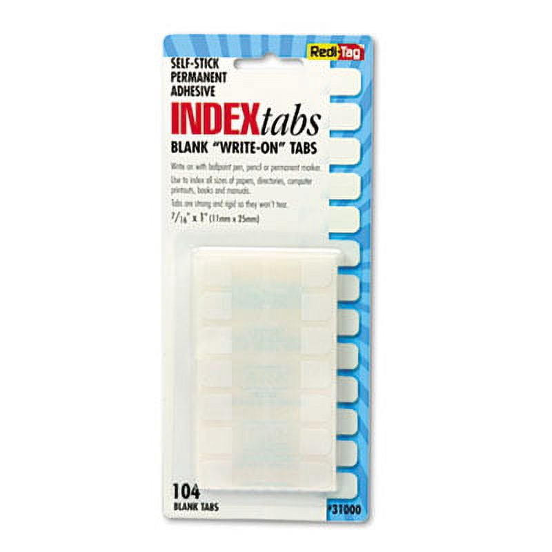 3PK Redi-Tag 31000 Side-Mount Self-Stick Plastic Index Tabs, 1 inch ...