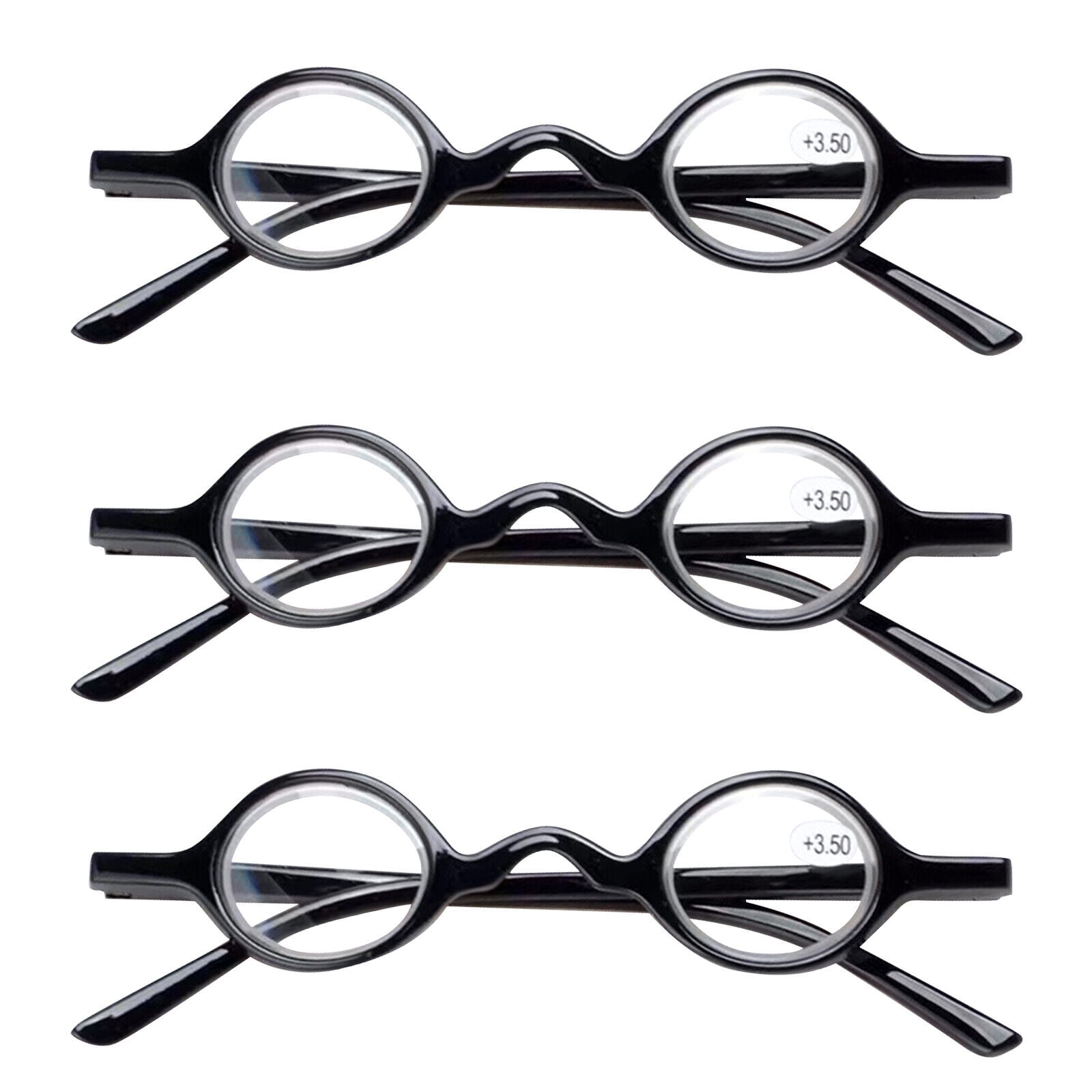 3PK Unisex Small Round Reading Glasses Blue Light Blocking Readers Men ...
