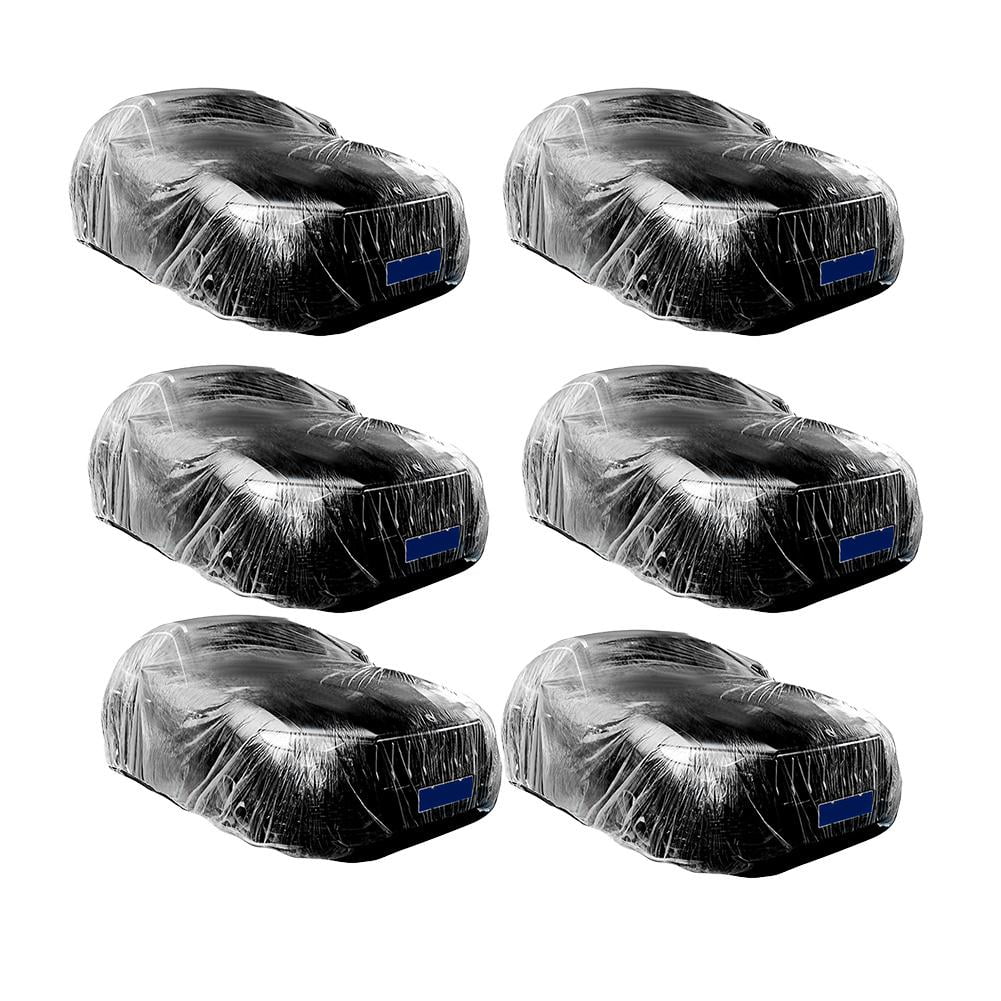 3Pa iversal Plastic Car Cover, Disposable Waterproof Dustproof Full Car ...