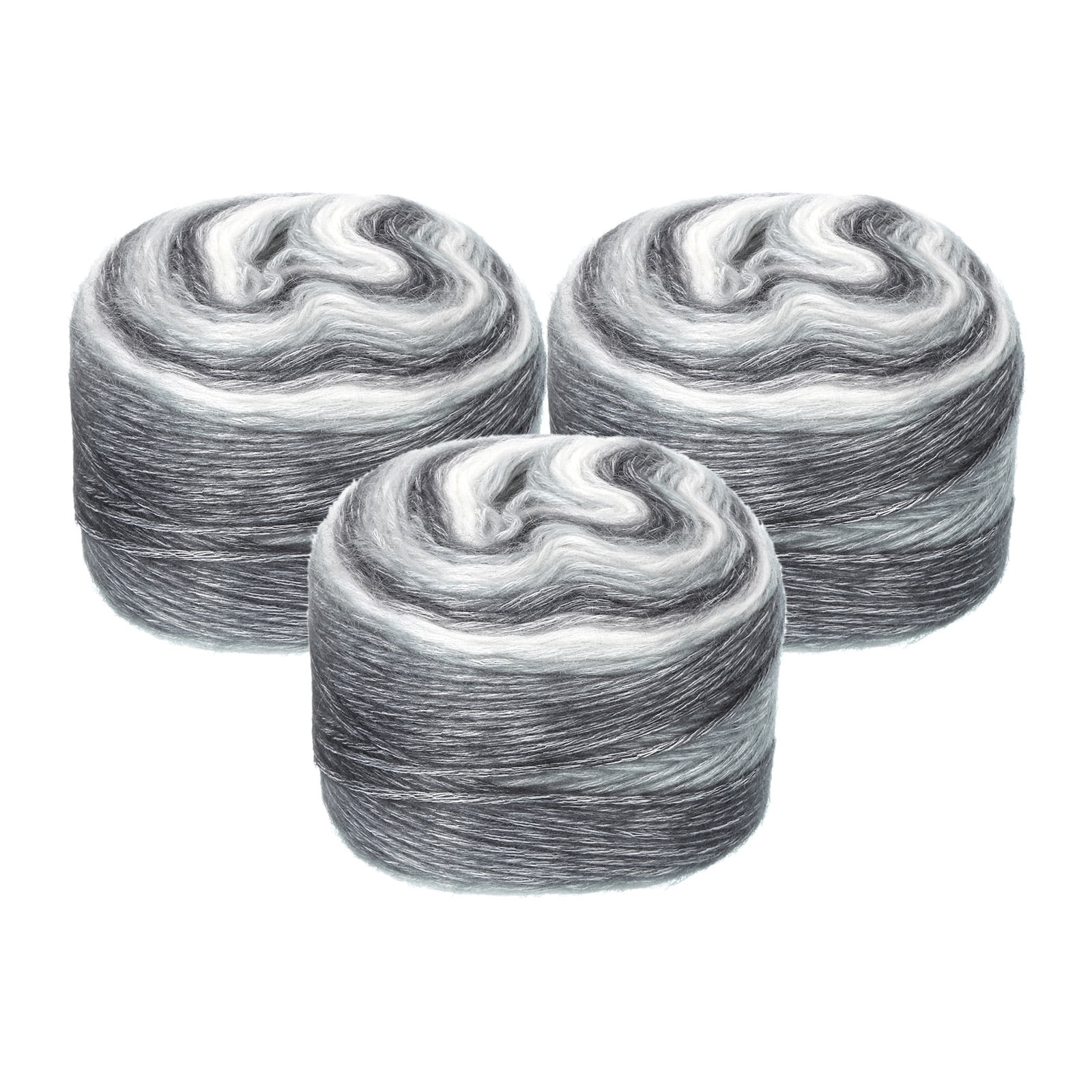 3Pack 100g Gradient Cake Cotton Yarns Soft Rainbow Yarn Mixed Dark Blue ...