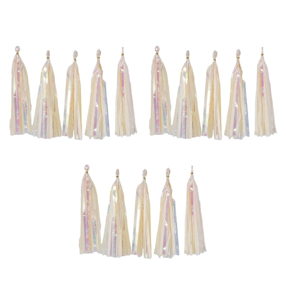 3Pack 15PCS Colorful Paper Tassels Garland Ribbons For Party ...
