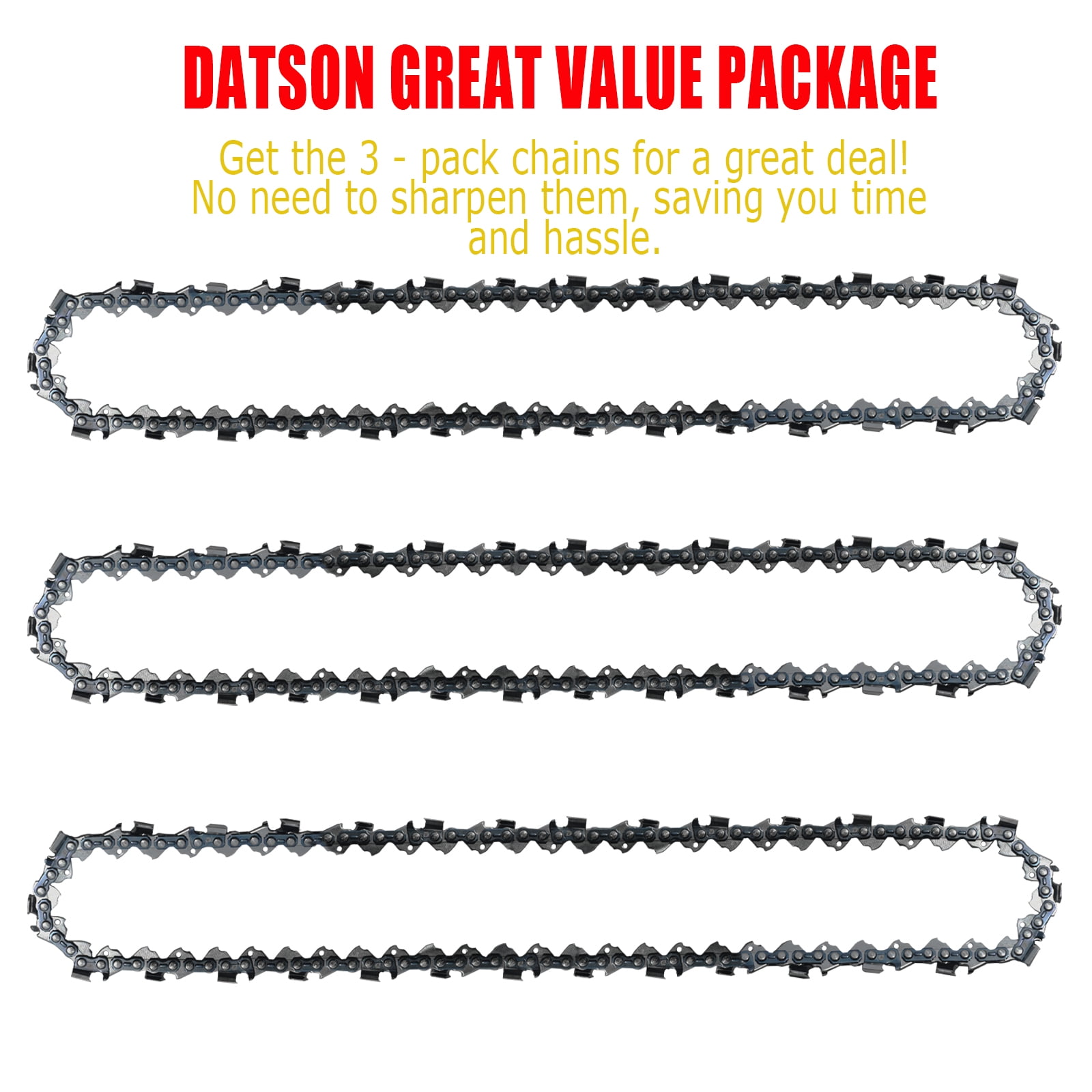 3Pack 18 Inch Chainsaw Chain for Stihl .325" Pitch .050" Gauge 68 Drive ...