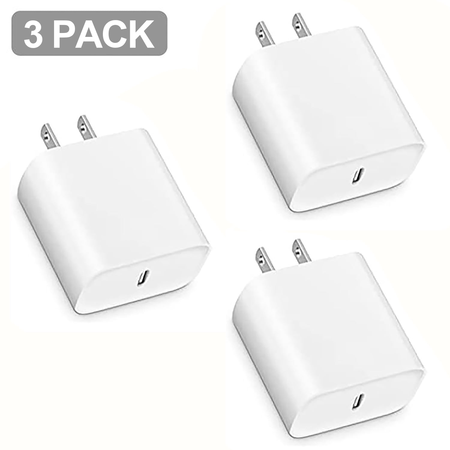 3Pack 18W USB C Wall Charging Plug, Type C Charging Power Adapter 3pce ...