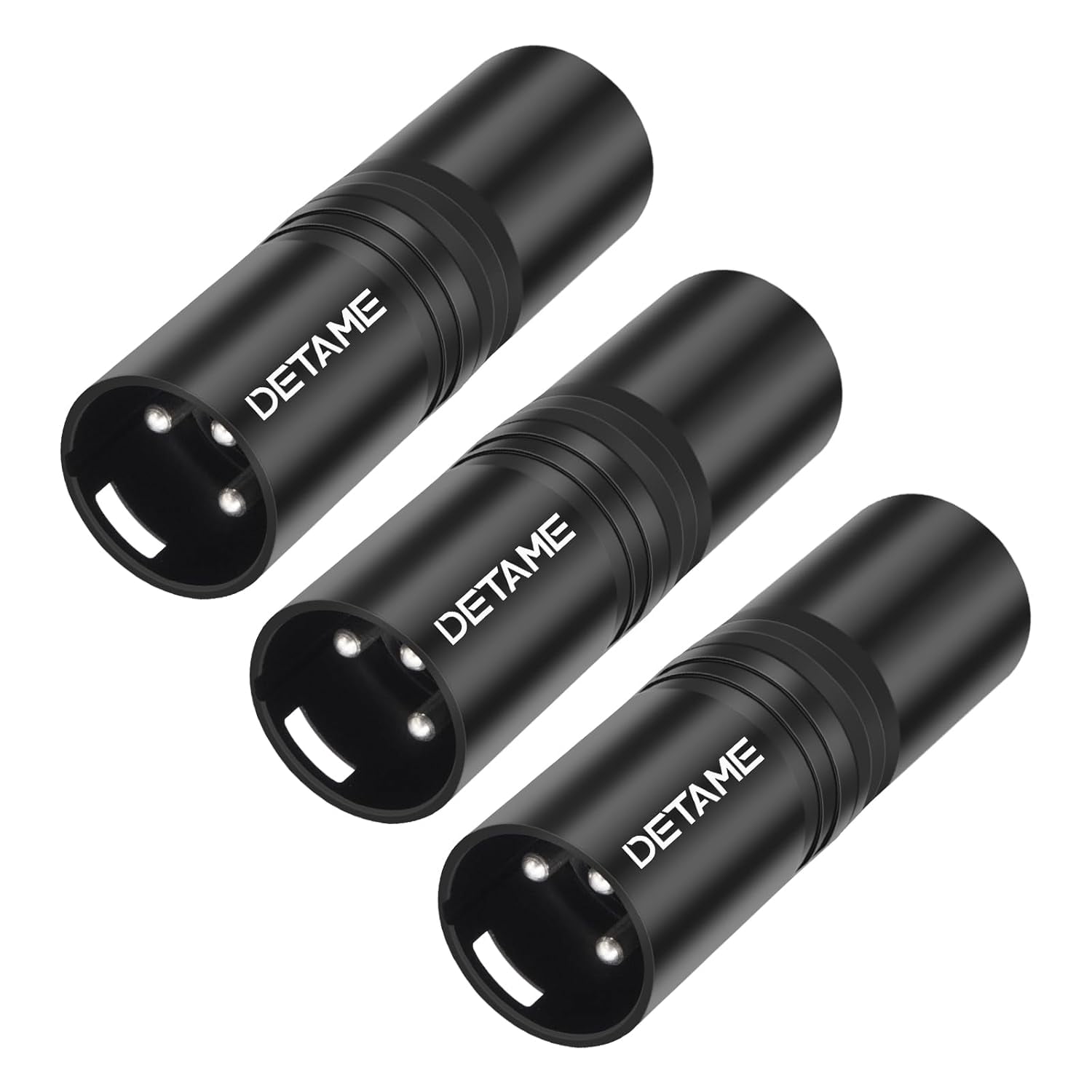 3Pack 3Pin XLR Male to Male Adapter, Mic,Amplifier Interface Converter ...