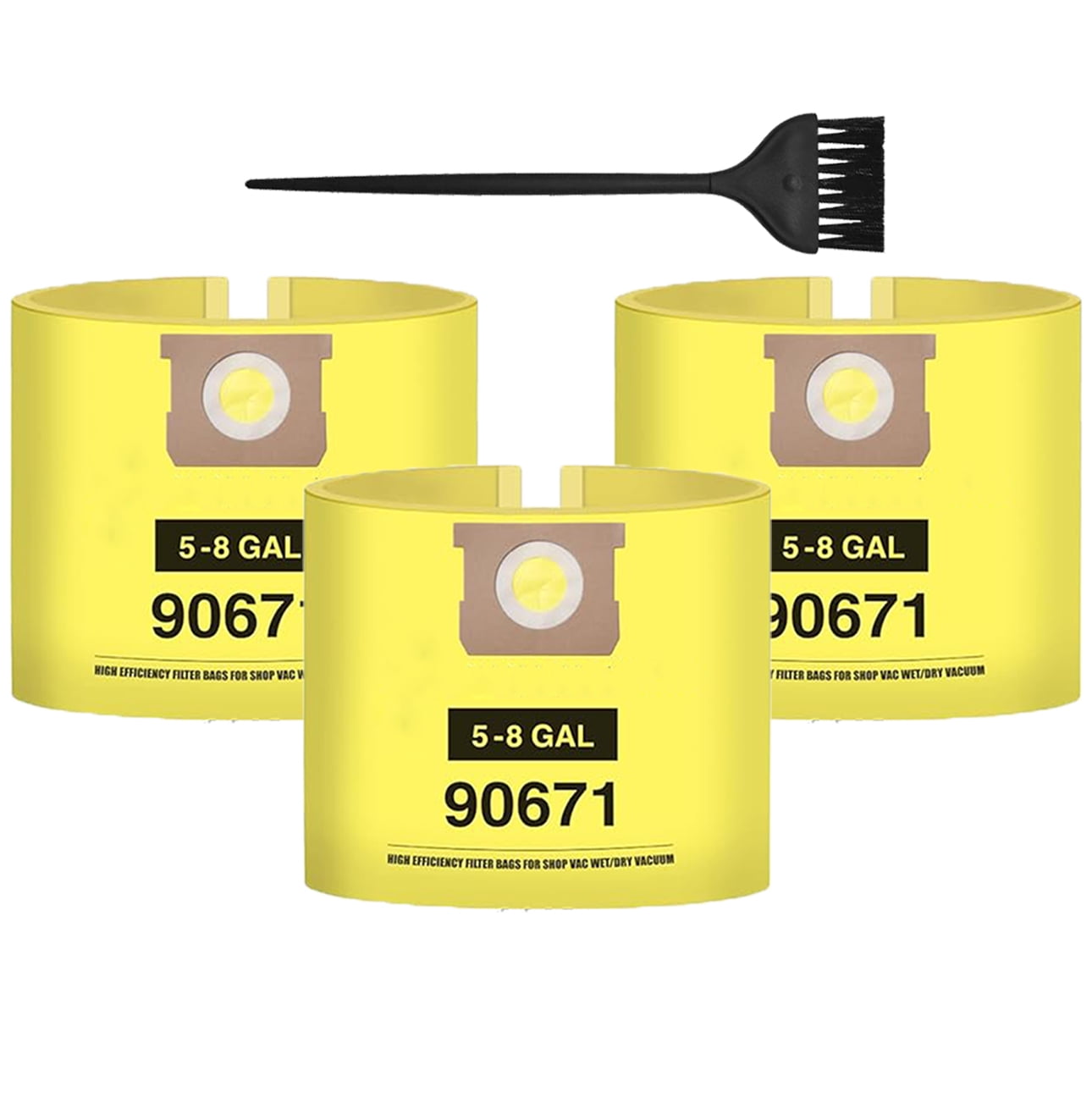 3-Pack Wet Dry Vacuum Filter Bags for Shop Vac 90671, 90661, VF2004 ...