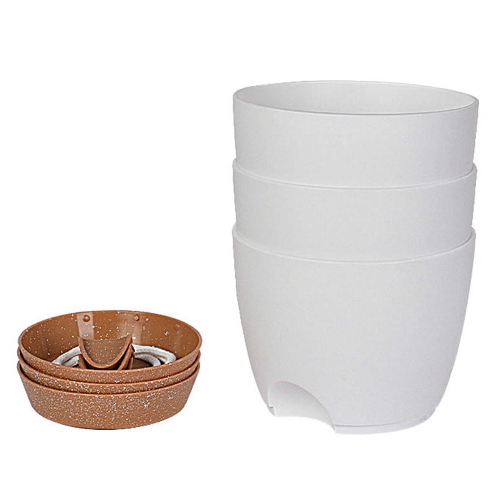 3Pack 6.5Inch Self Watering Pots for Indoor Plants,Flower Planter with ...