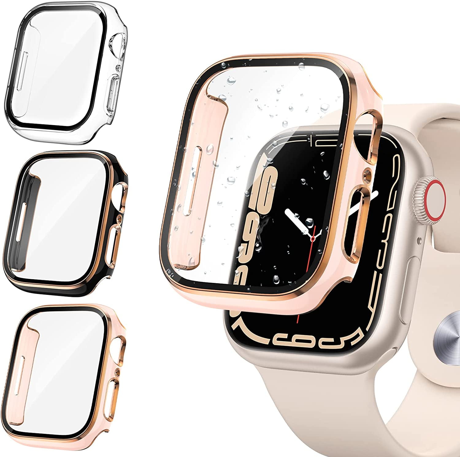 [3Pack] for Apple Watch Screen Protector Case Series 8 7 45mm, iWatch ...