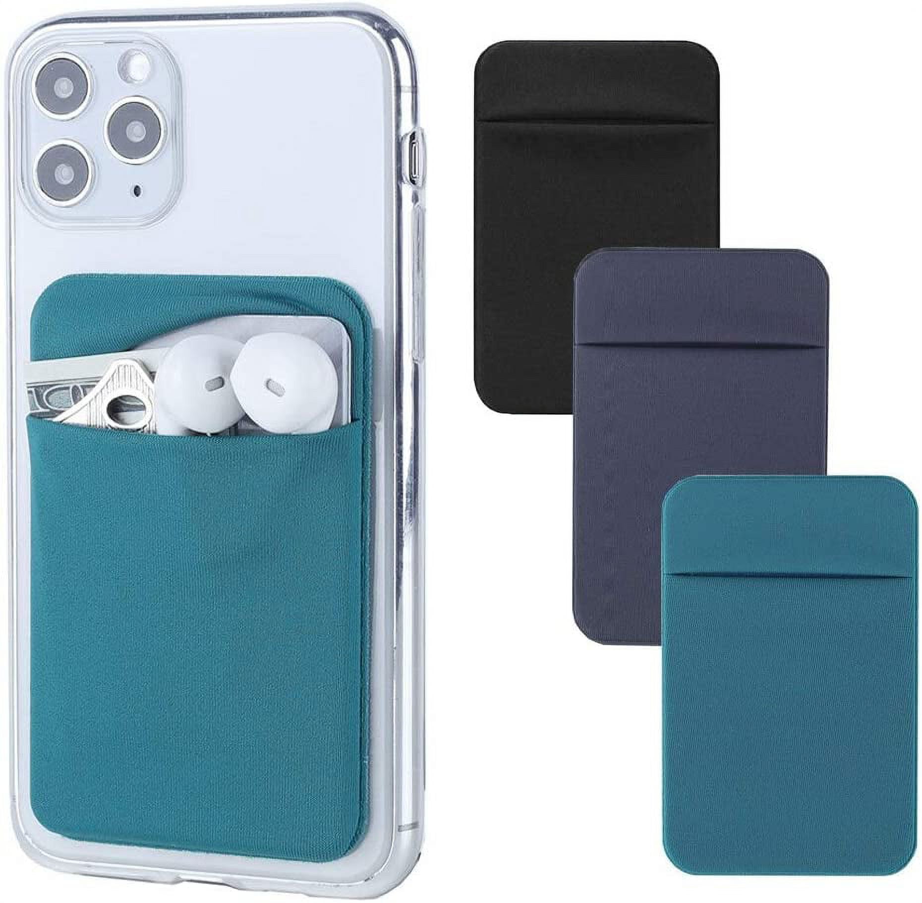 Card holder that sticks to back of phone store