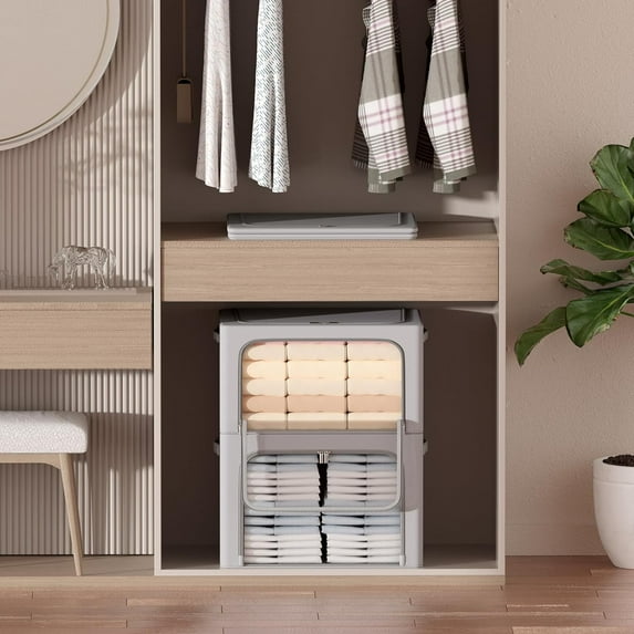 3Pack Frame Storage Box - Clothes Storage Bin Bags Oxford Fabric ...