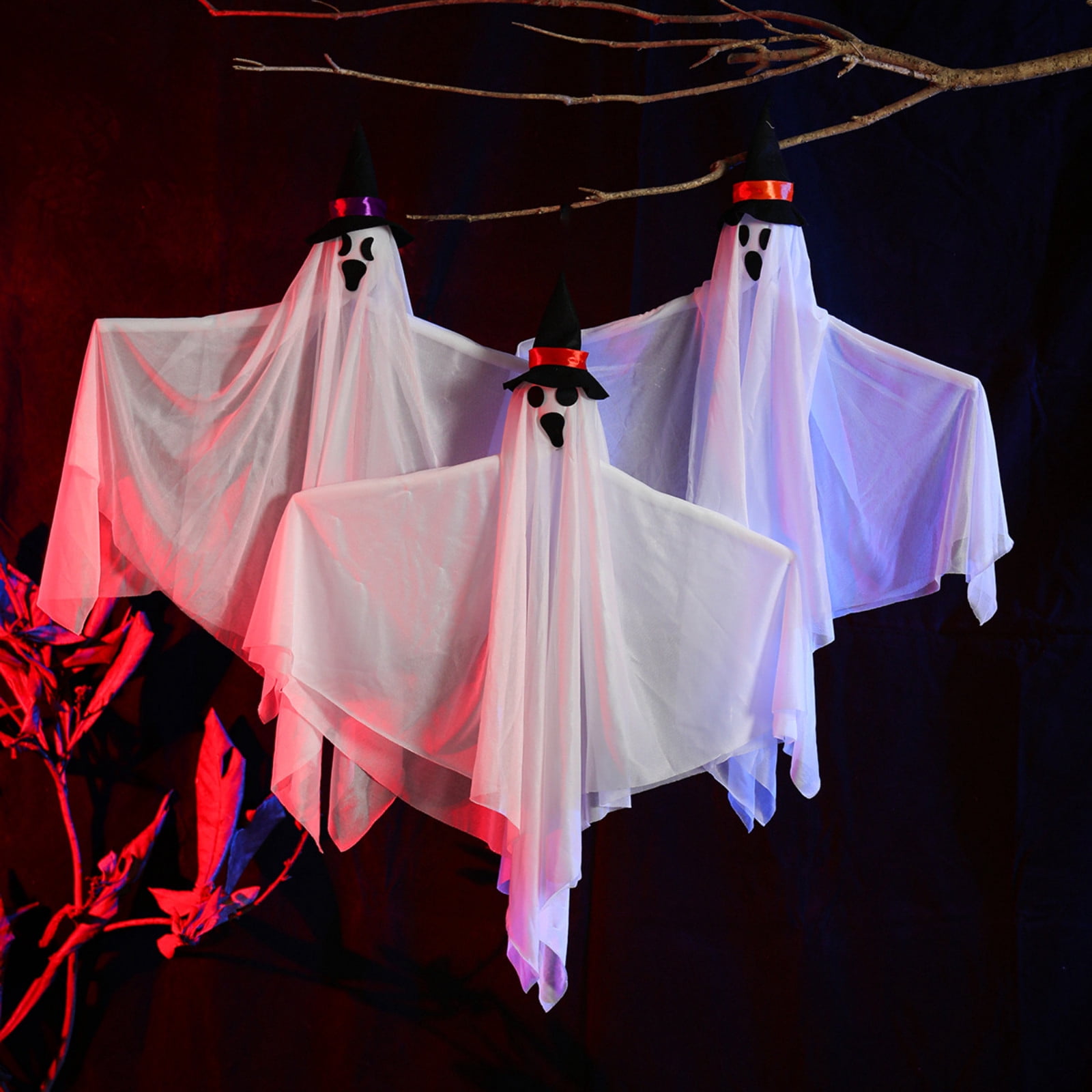 3Pack Halloween Hanging Ghost Decorations, Halloween Flying Ghost with ...