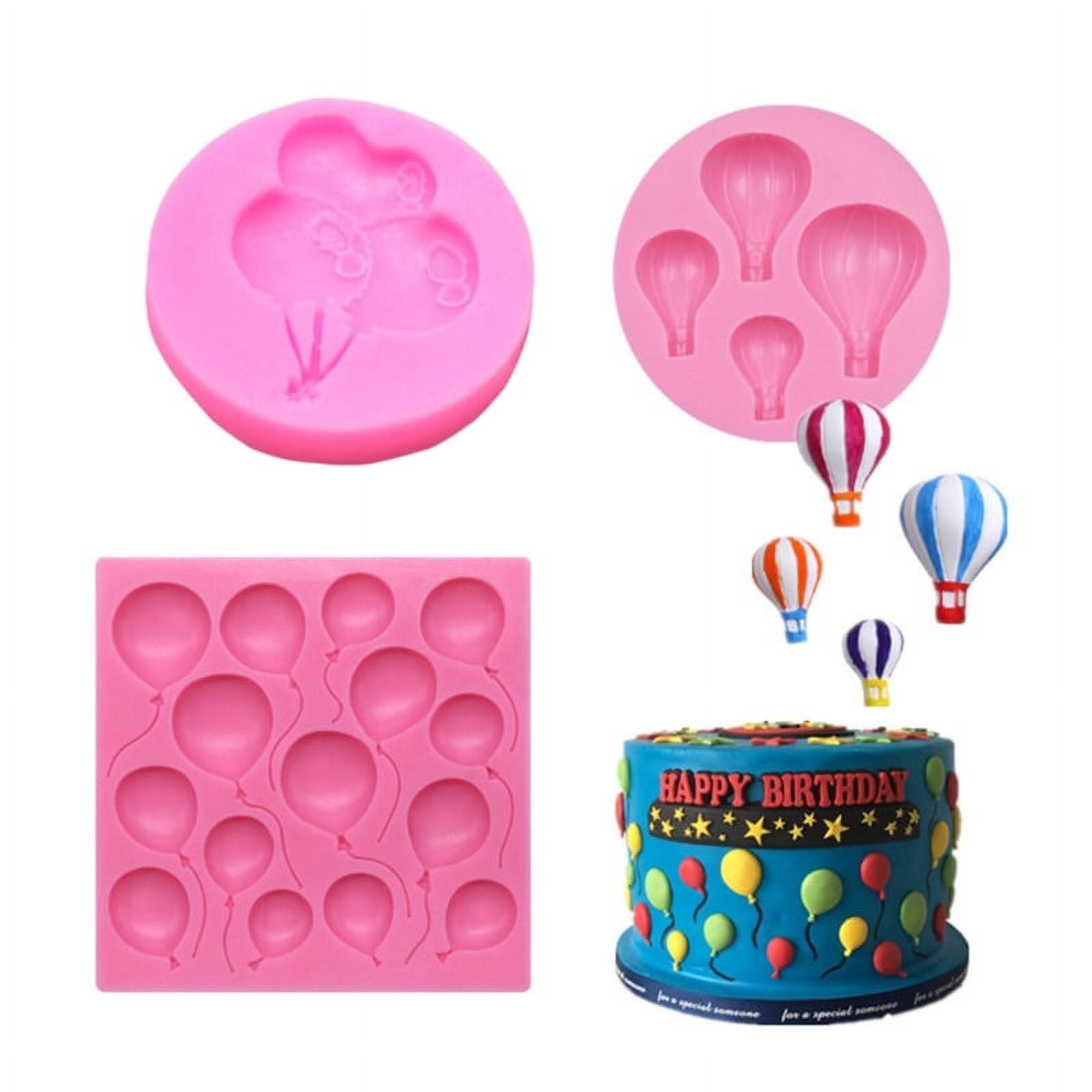 3Pack Hot Air Balloon Silicone Fondant Molds for Wedding Baby Shower ...