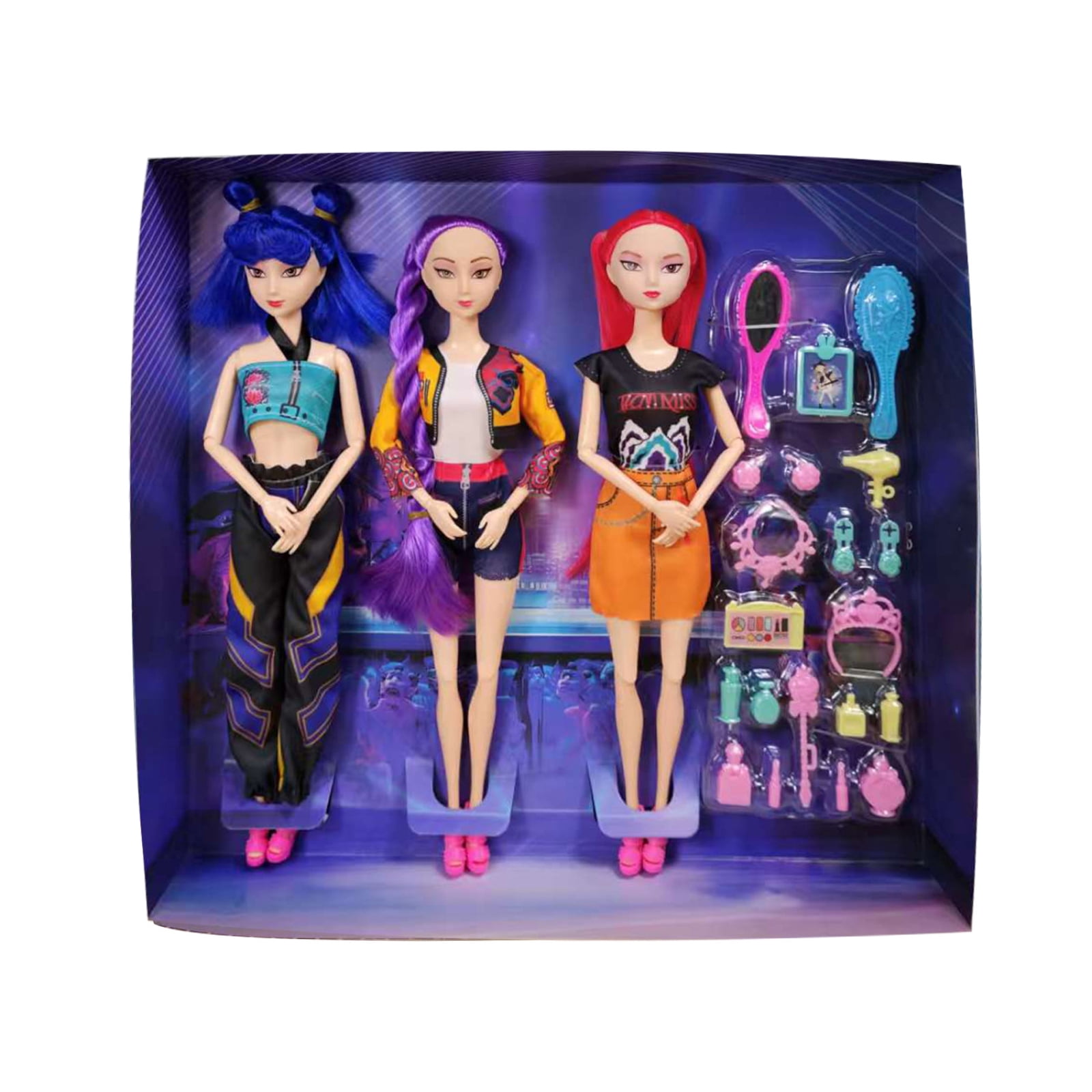 3Pack K-POp Star Singers Action Figures Set - K+POP Squad Member Figure ...