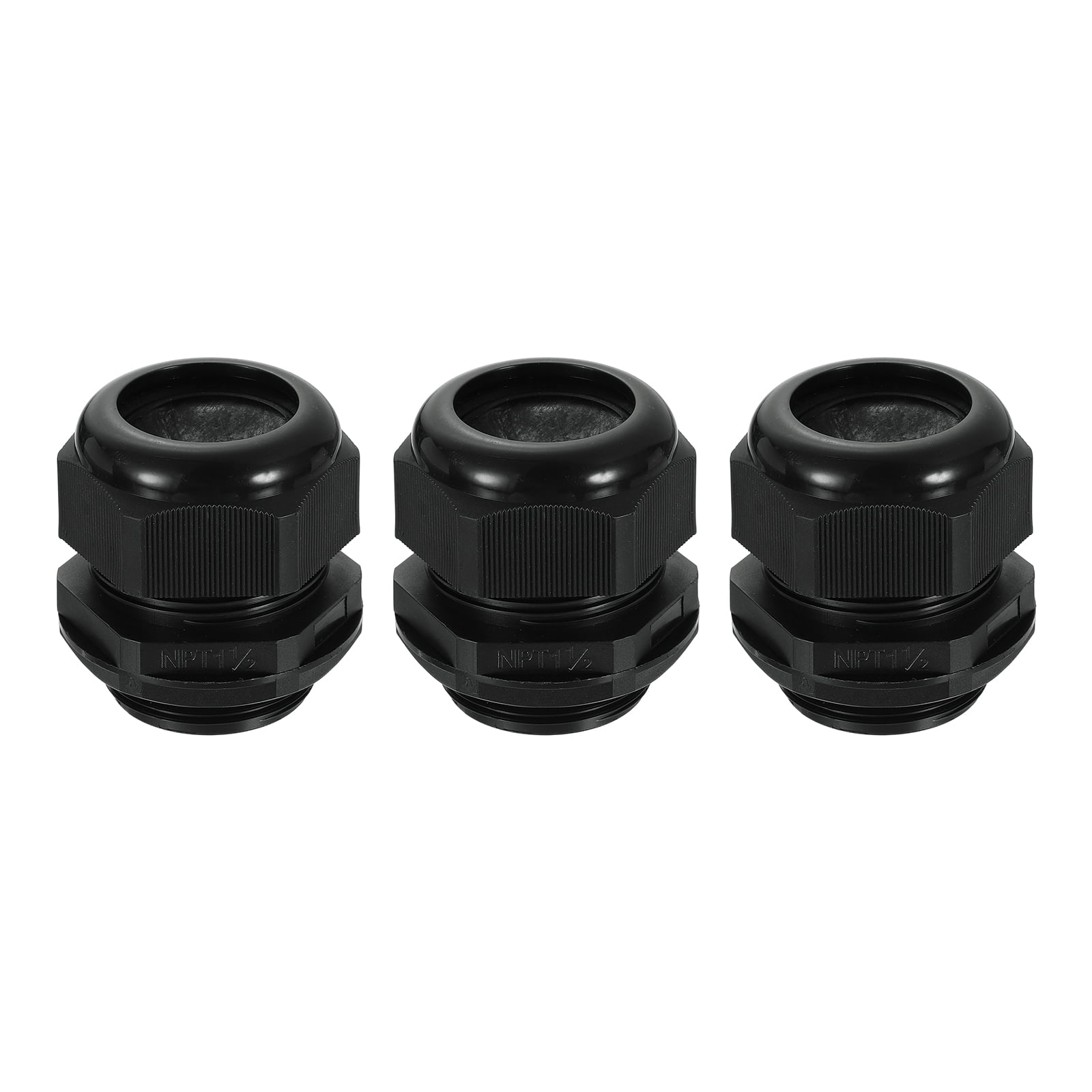 3Pack NPT 1-1/2" Nylon Cable Glands, Waterproof Adjustable Wire Grommet ...