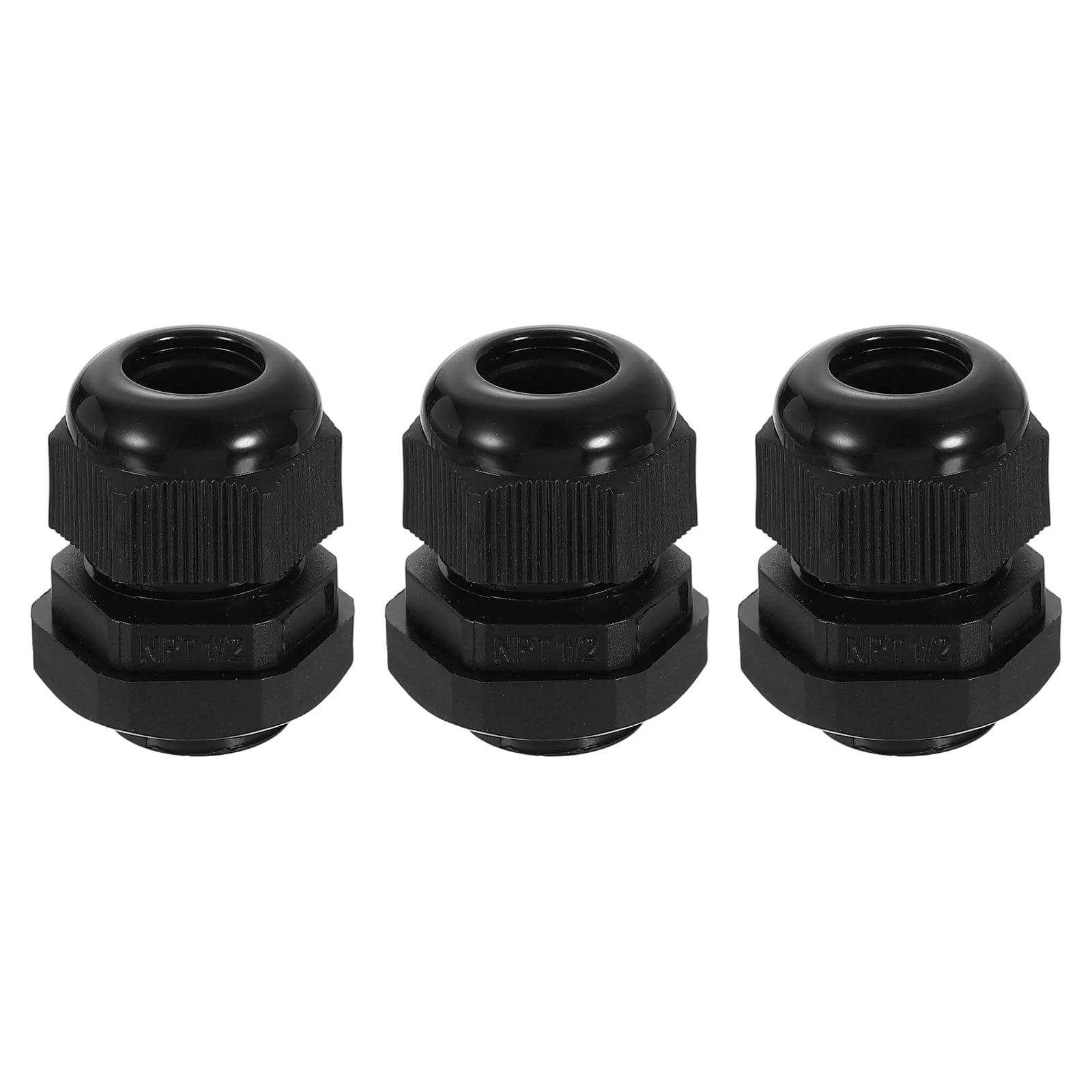 3Pack NPT 1/2" Nylon Cable Glands, Waterproof Adjustable Wire Grommet ...