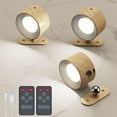 3Pack Operated Wall Sconce, 3 Color Modes 3 Brightness Levels 360 ...