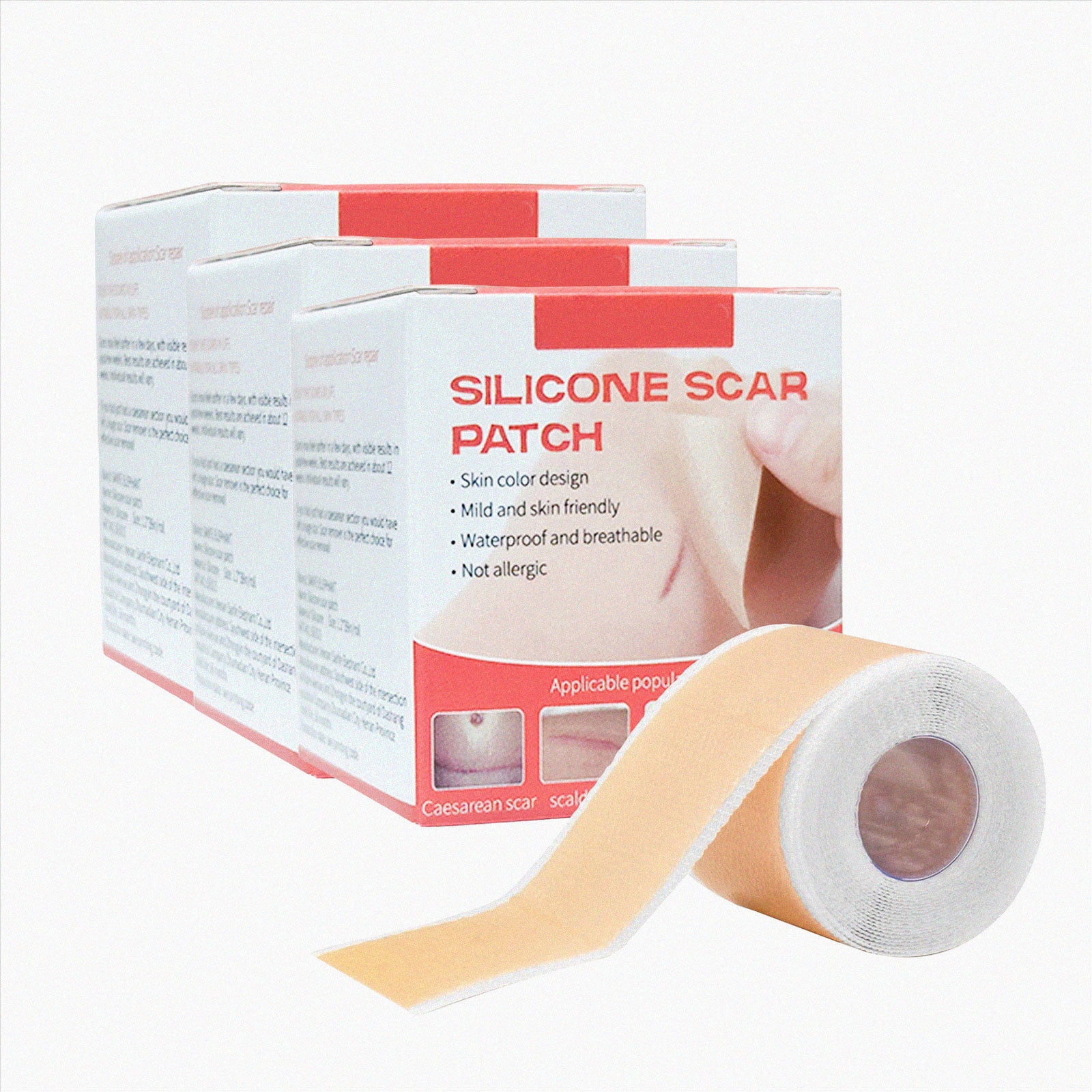 3Pack Silicone Scar Plasters - 4 X 100 Cm Silicone Scar Plasters for ...
