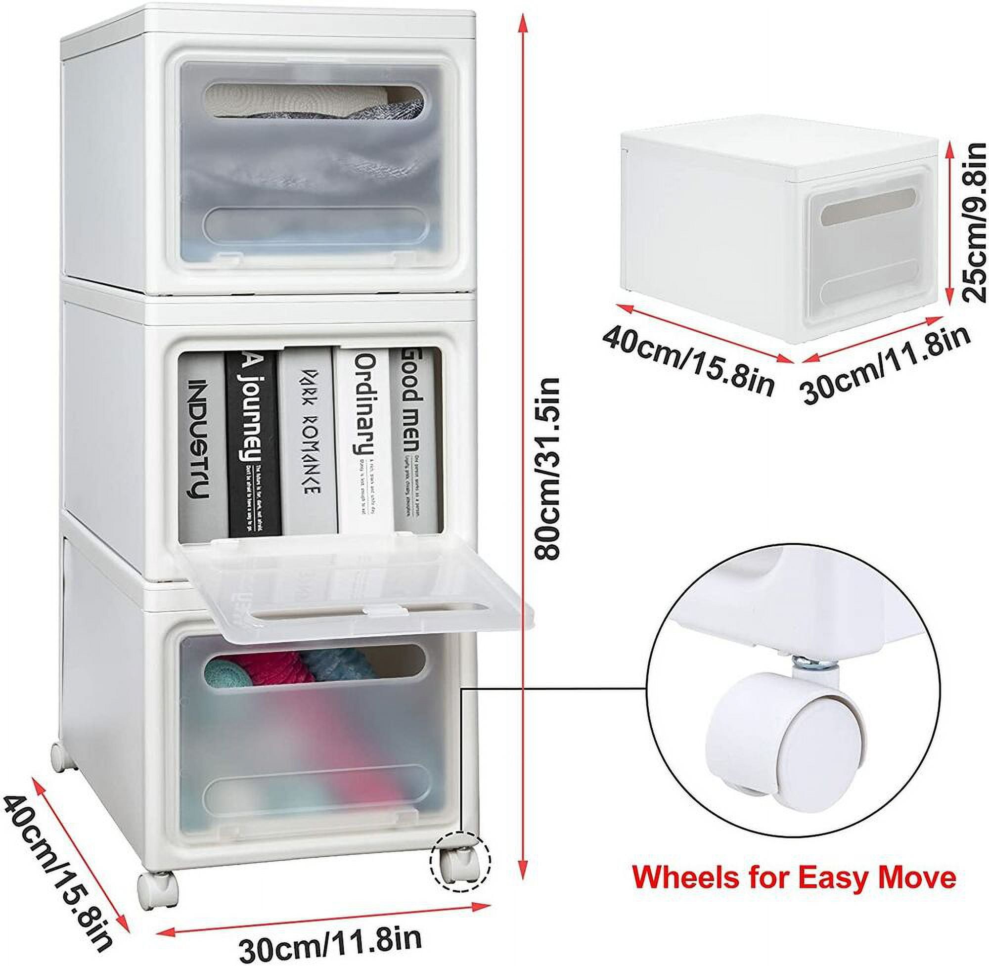 3pack Stackable Storage Bins With Lids Plastic Storage Boxes Storage