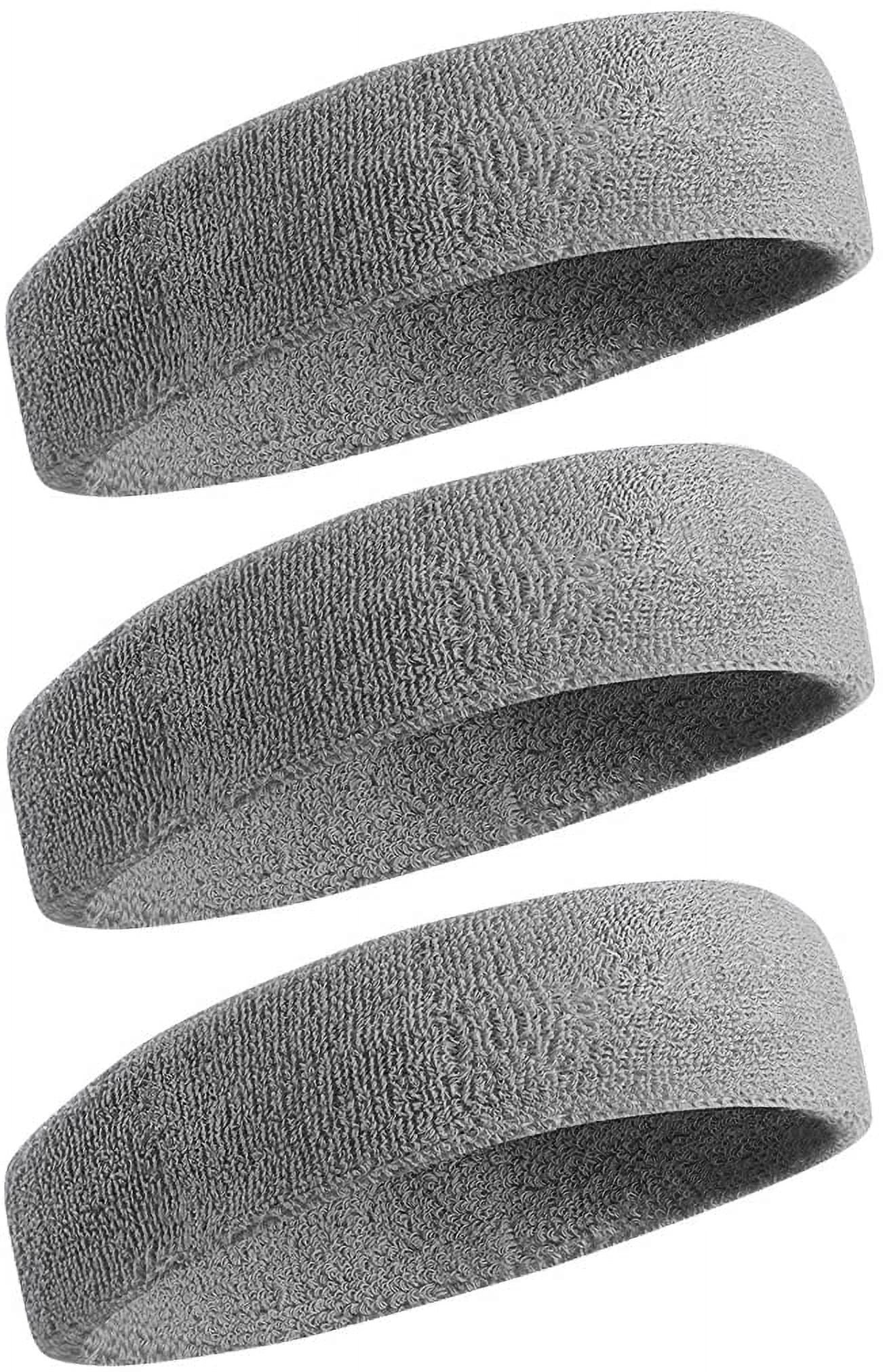 3Pack Sweatbands Sports Headband for Men & Women - Moisture Wicking ...