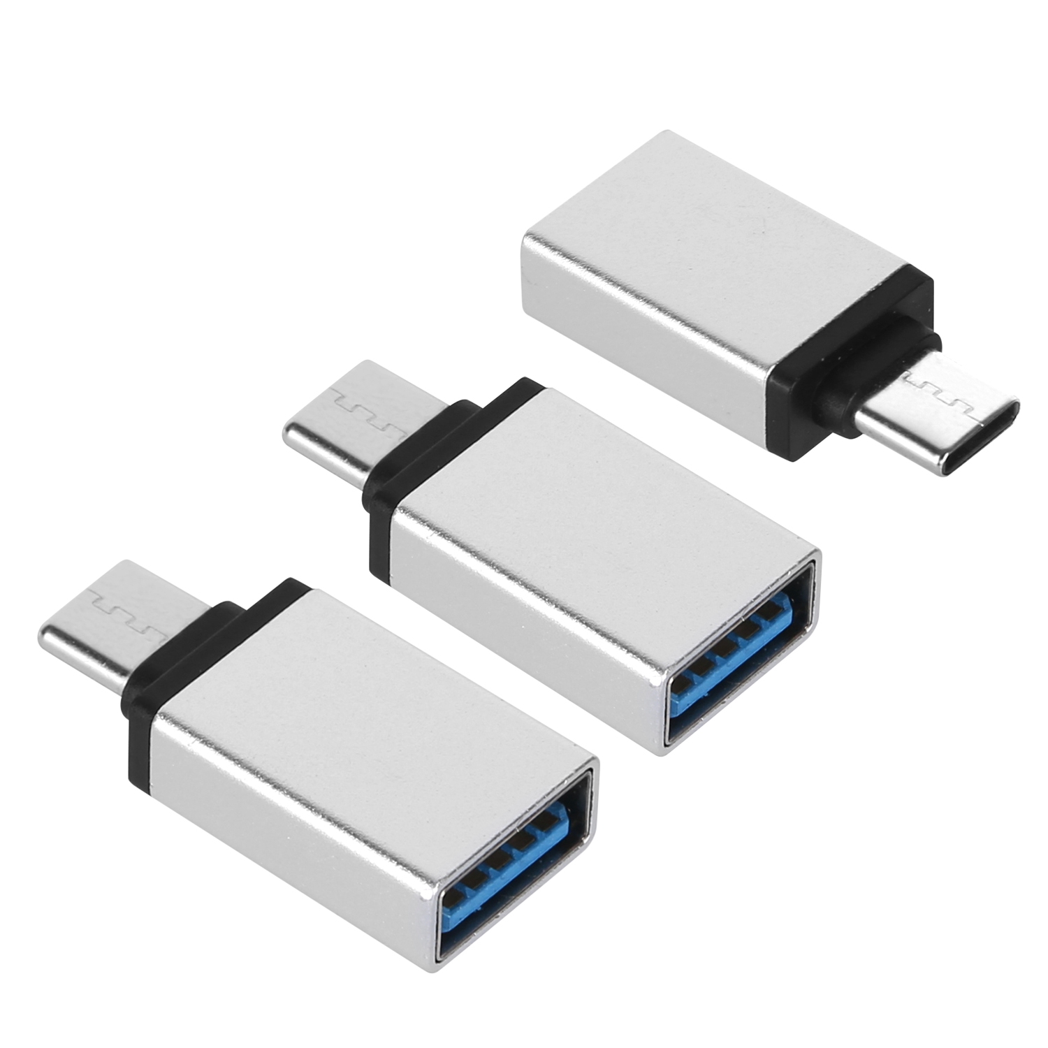 3Pack USB Type C OTG Adapter Teqhome USB 3.0 Female to Type C Male ...