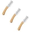 3Pack Vegetable Peeler With Wooden Handle, Stainless Steel Wide Blade ...