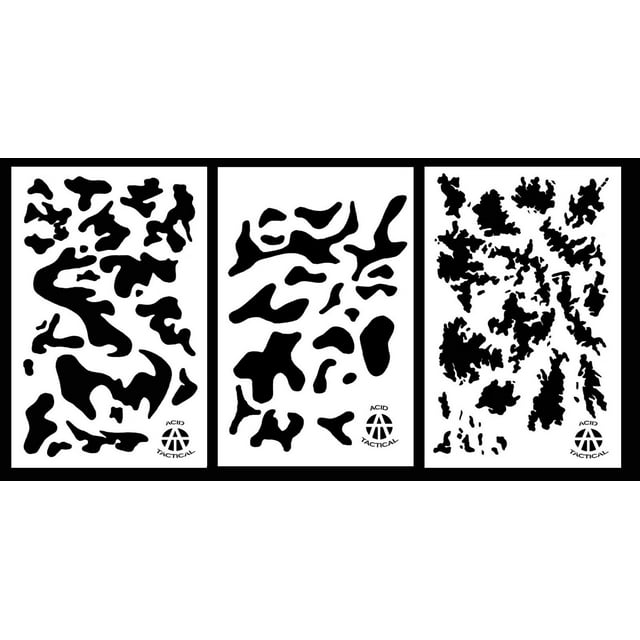 3Pack! Vinyl Airbrush Spray Paint Camo Stencils 14" Multicam - Army ...