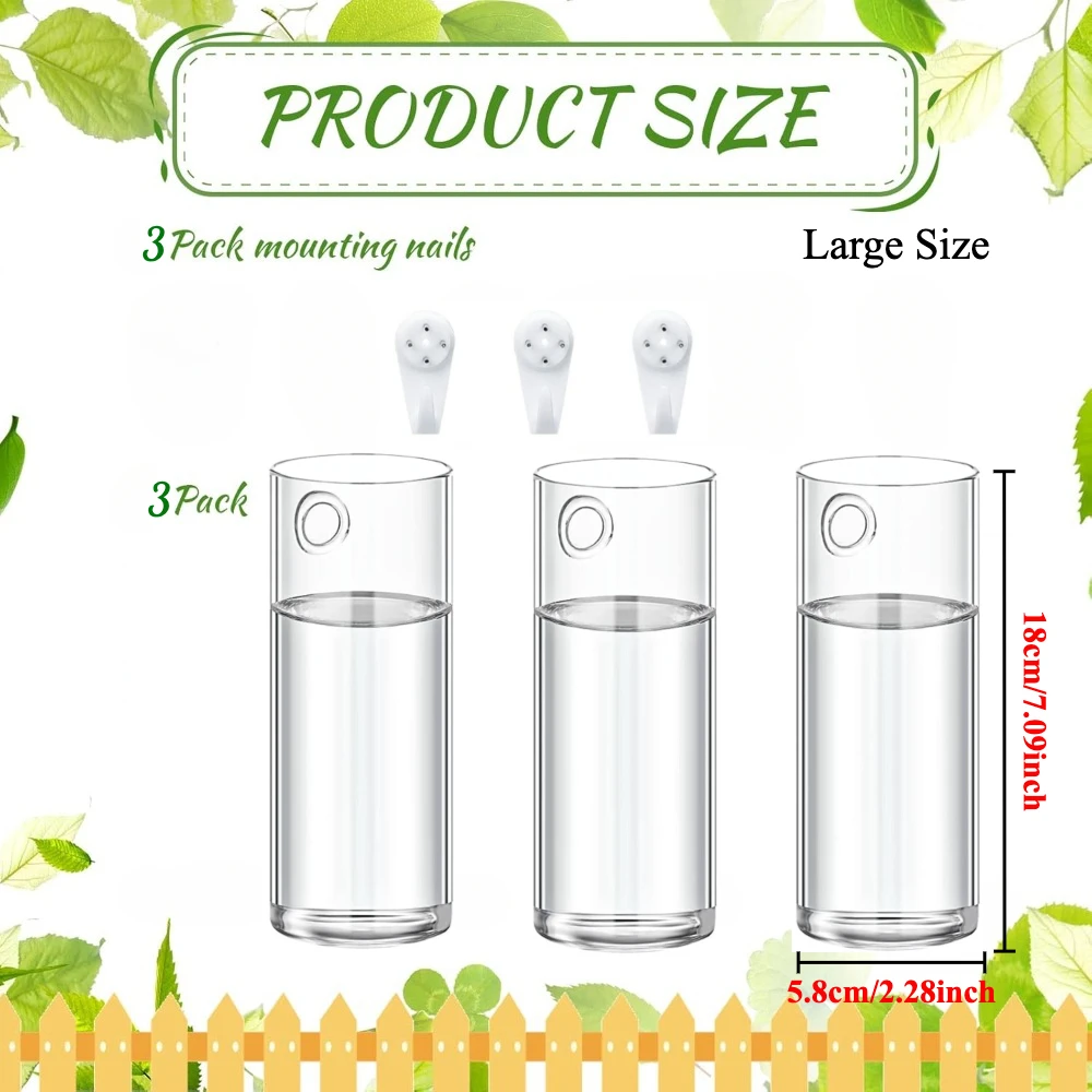 3Pack Wall Hanging Glass Planters Plant Terrarium Plants Holders Air ...