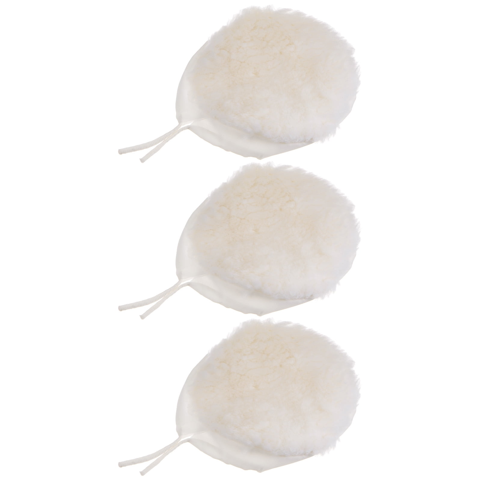 3Pack Wool Buffing Pad, 7 inch Wool Pile Buffing Polishing Tie-On Pad ...