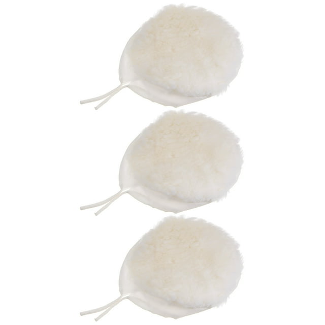 3Pack Wool Buffing Pad, 7 inch Wool Pile Buffing Polishing Tie-On Pad ...