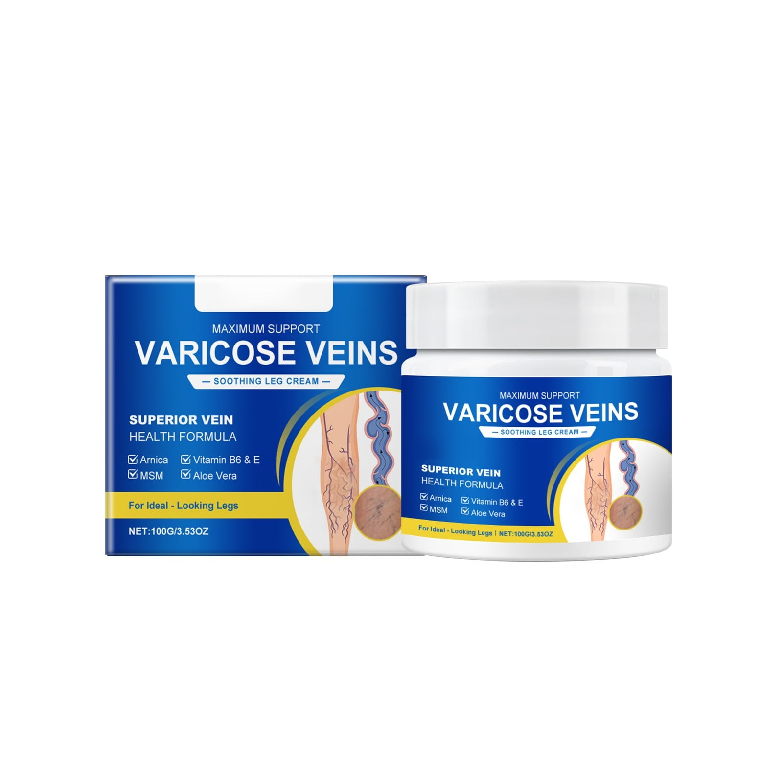 3Packs Maximum Support Varicose Veins Soothing Cream 100g/3.53oz ...